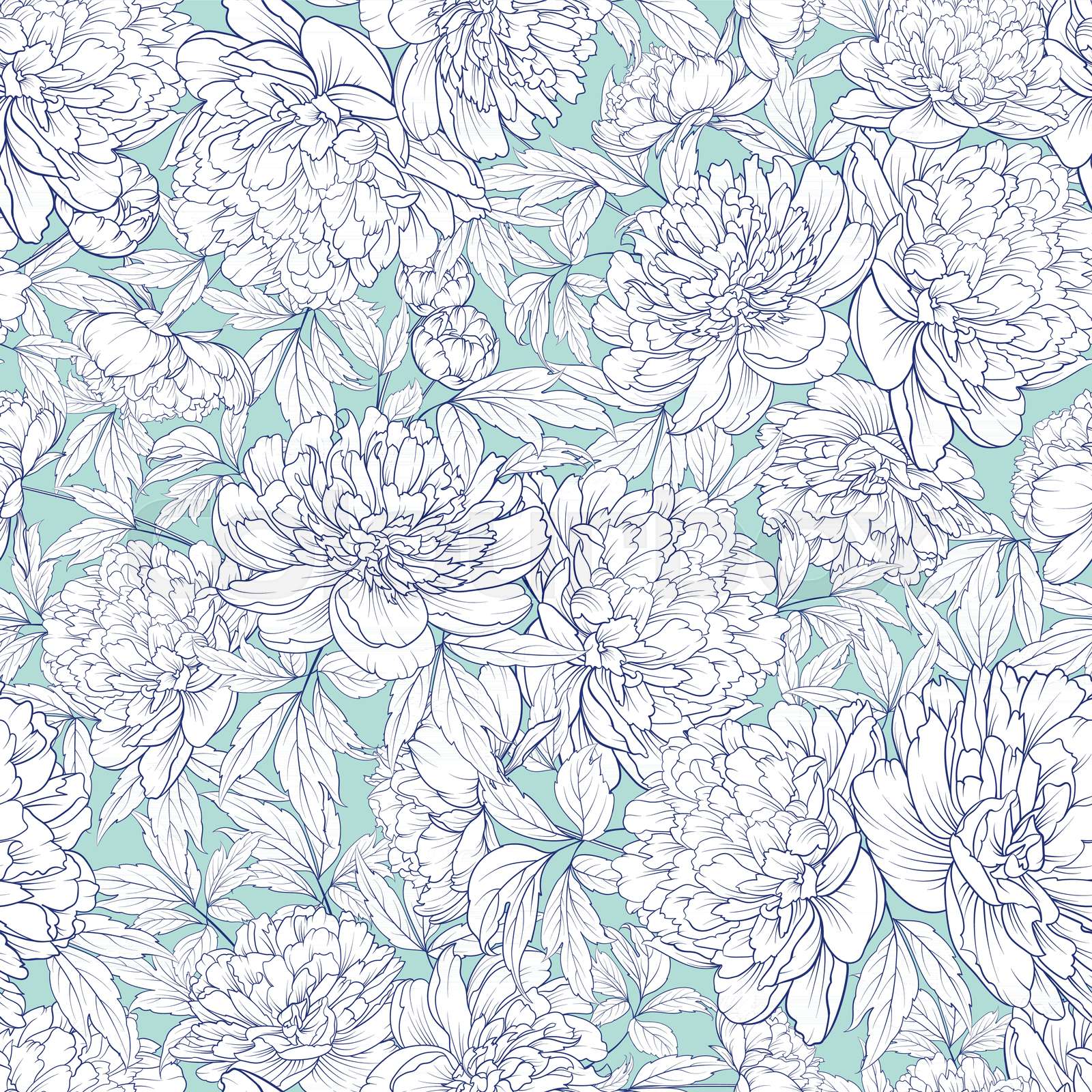 Seamless floral pattern. | Stock vector | Colourbox