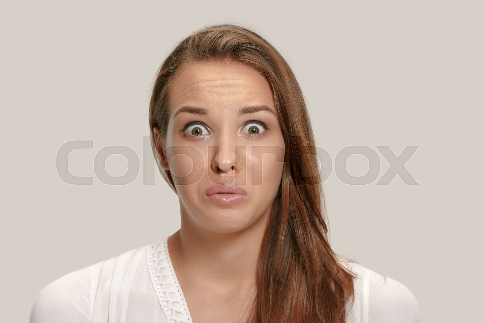 Annoyed young woman feeling frustrated with something. Human facial ...