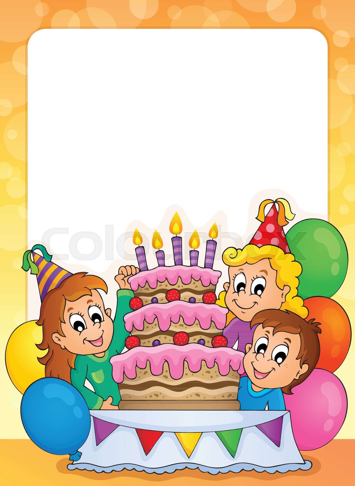 Party theme frame 4 | Stock vector | Colourbox