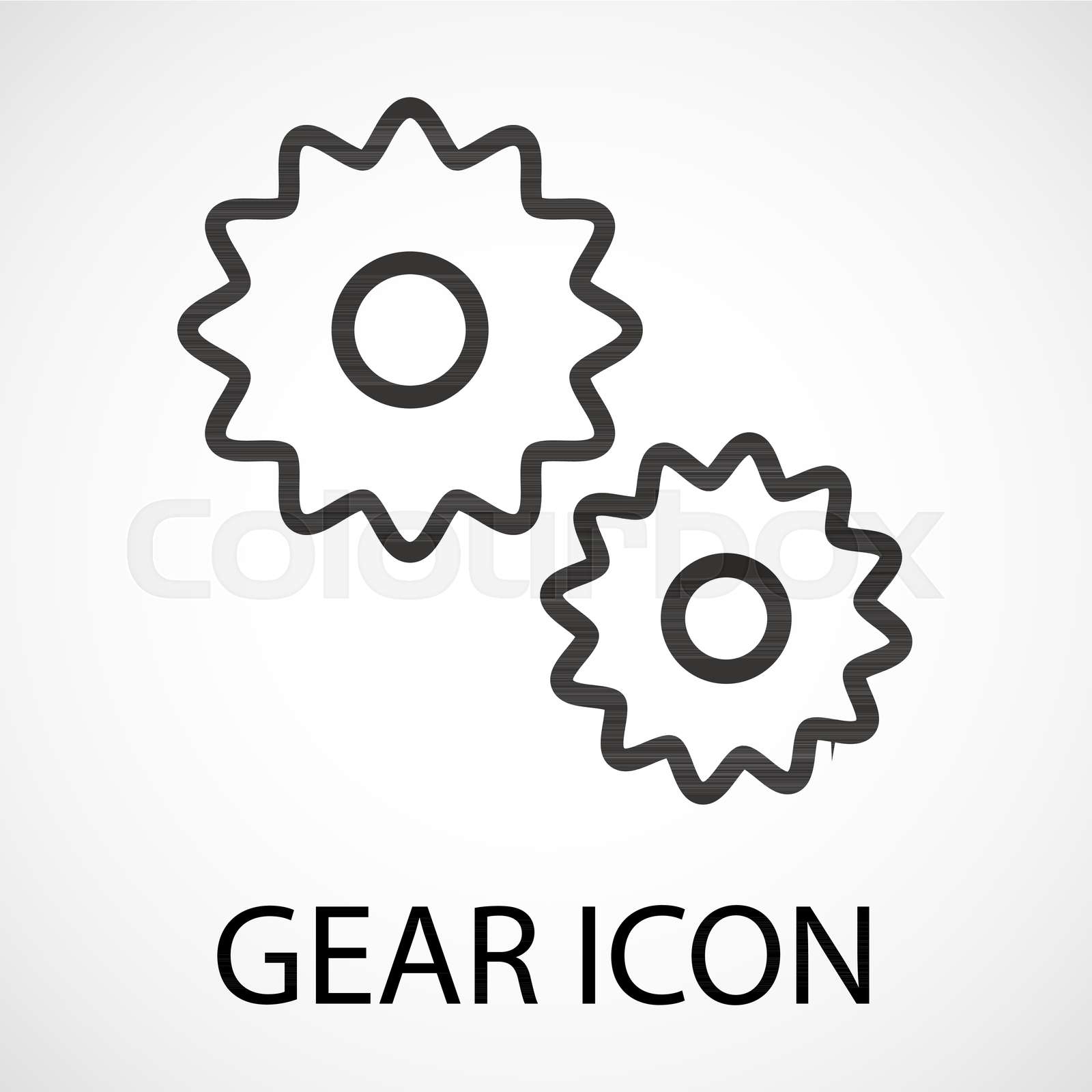 Simple gear icon | Stock vector | Colourbox