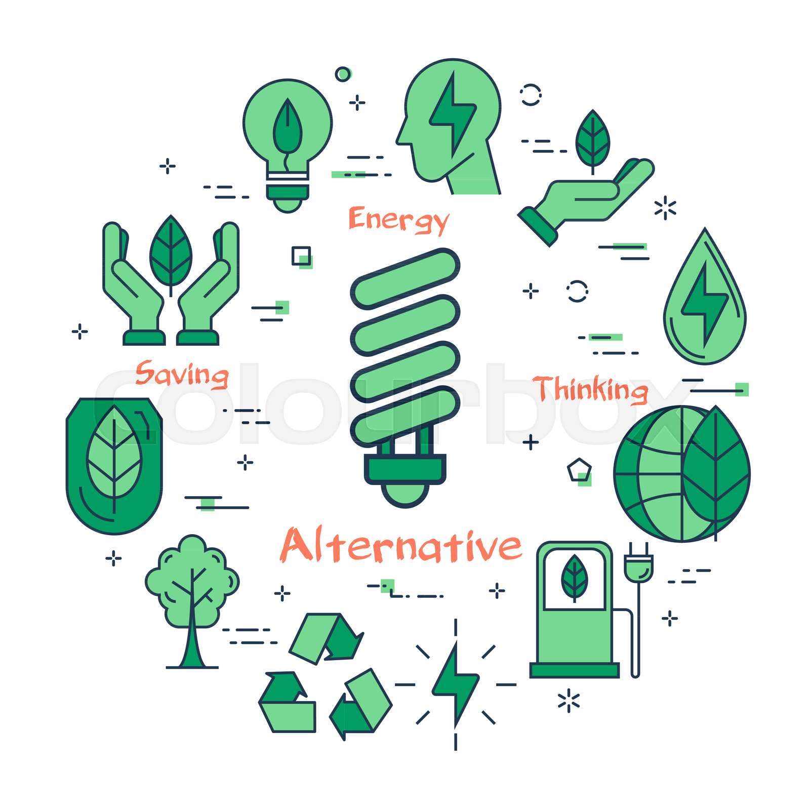 Illustration of alternative energy source | Stock vector | Colourbox