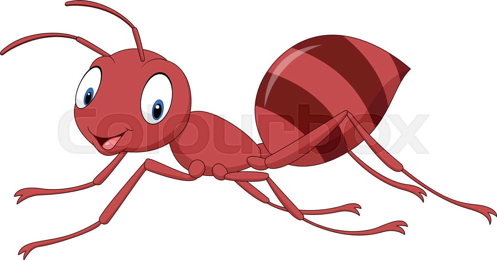 Cartoon Happy Ant Stock Vector Colourbox