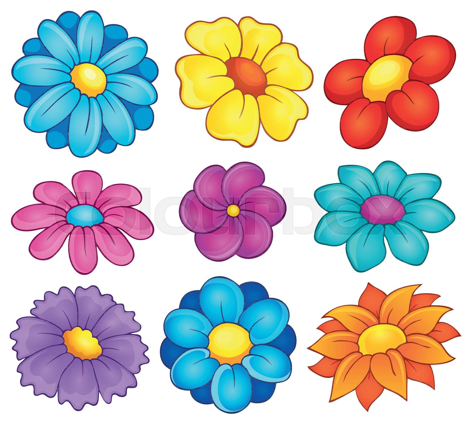 Flower theme collection 6 | Stock vector | Colourbox