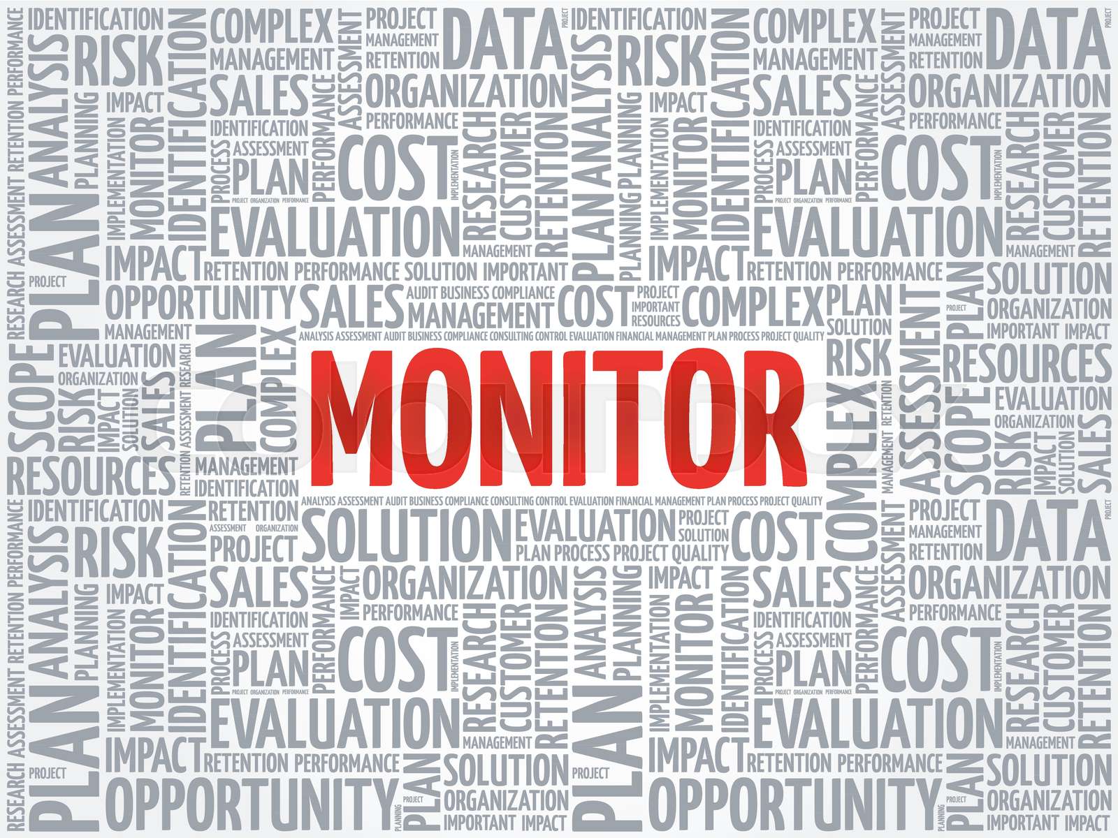 MONITOR word cloud collage | Stock vector | Colourbox