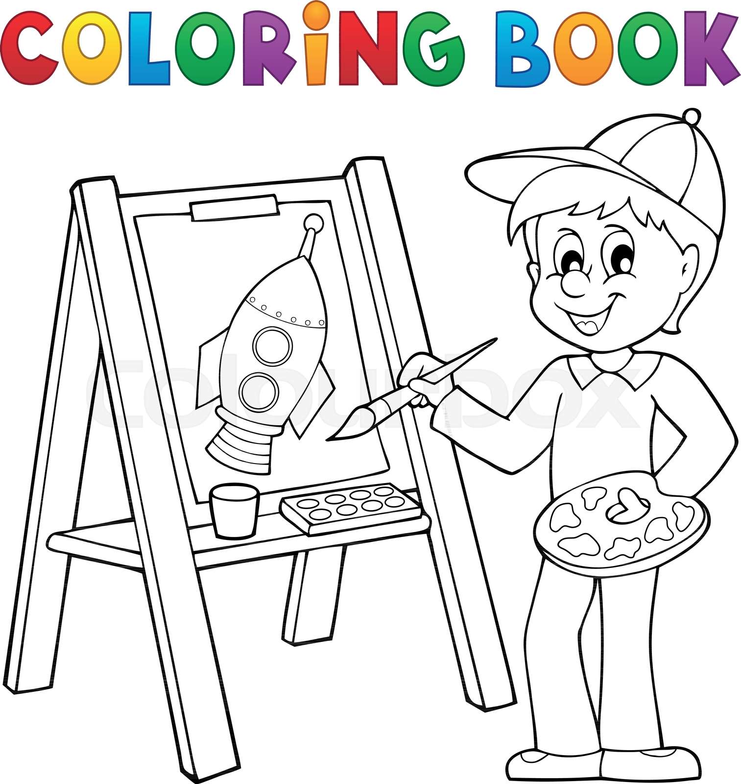 Painter Coloring Pages