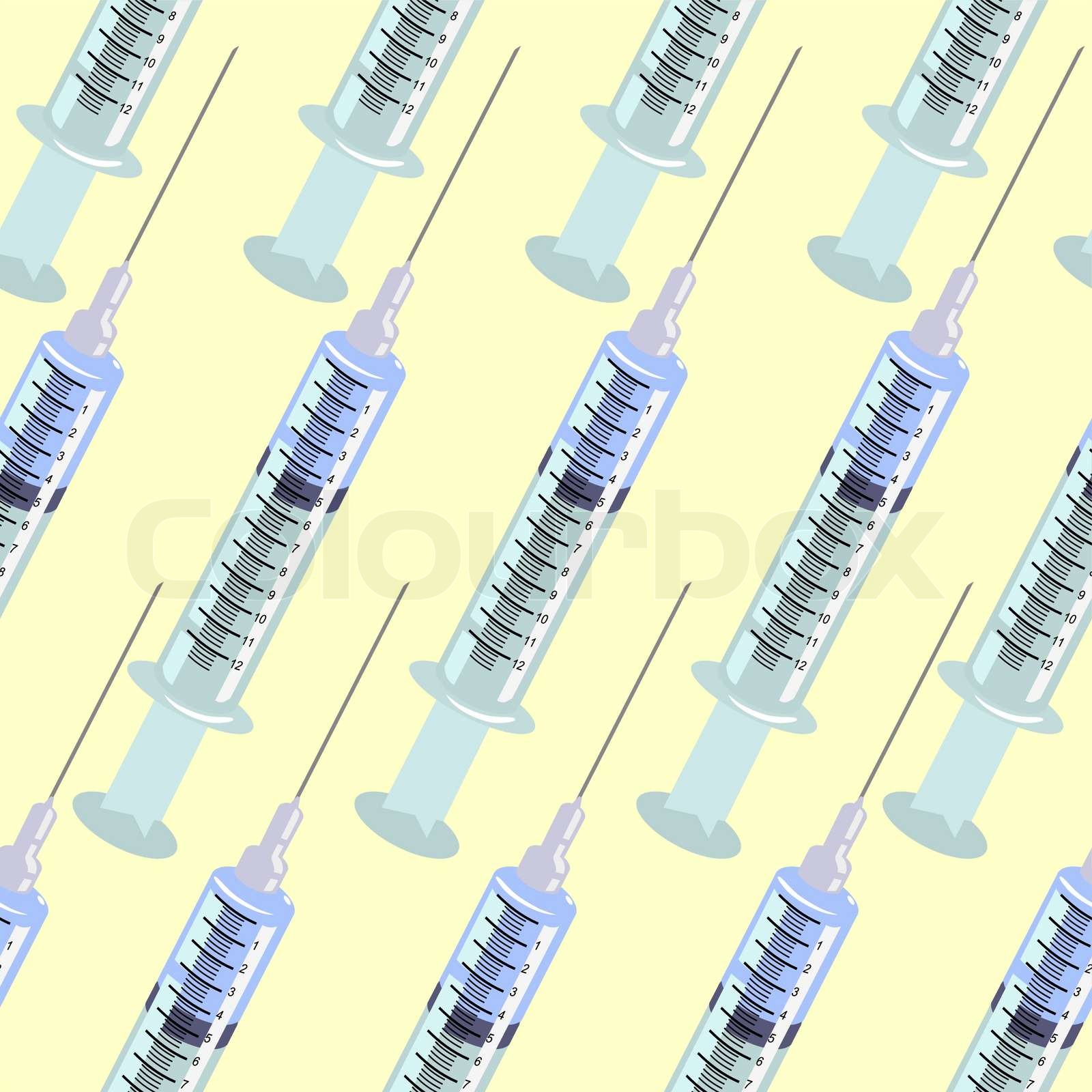 Abstract seamless background with syringe | Stock vector | Colourbox