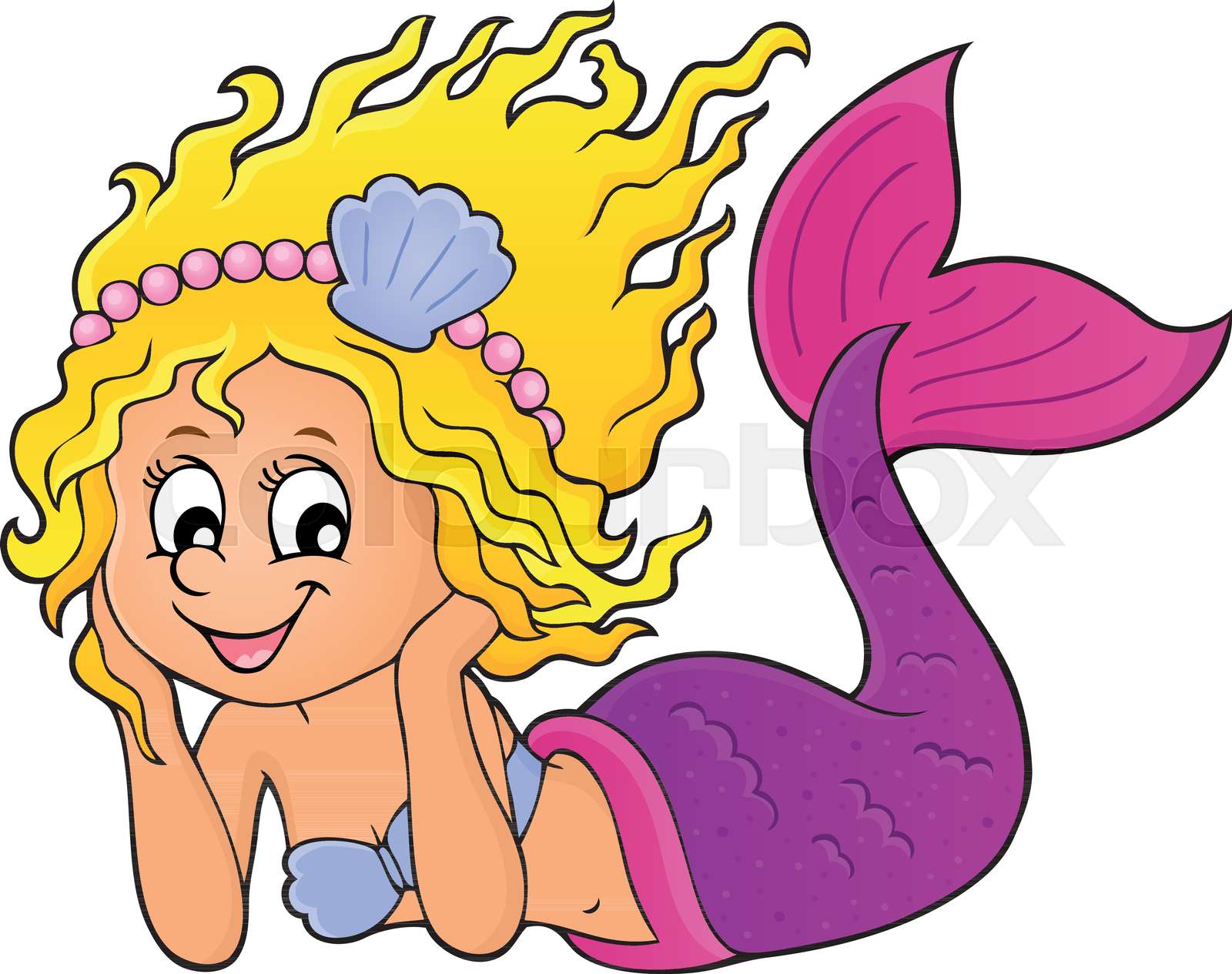 Happy mermaid theme 1 | Stock vector | Colourbox