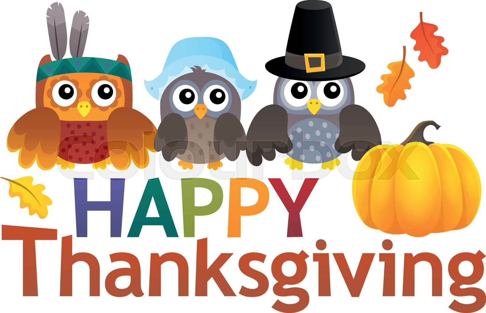 Happy Thanksgiving theme 2 | Stock vector | Colourbox