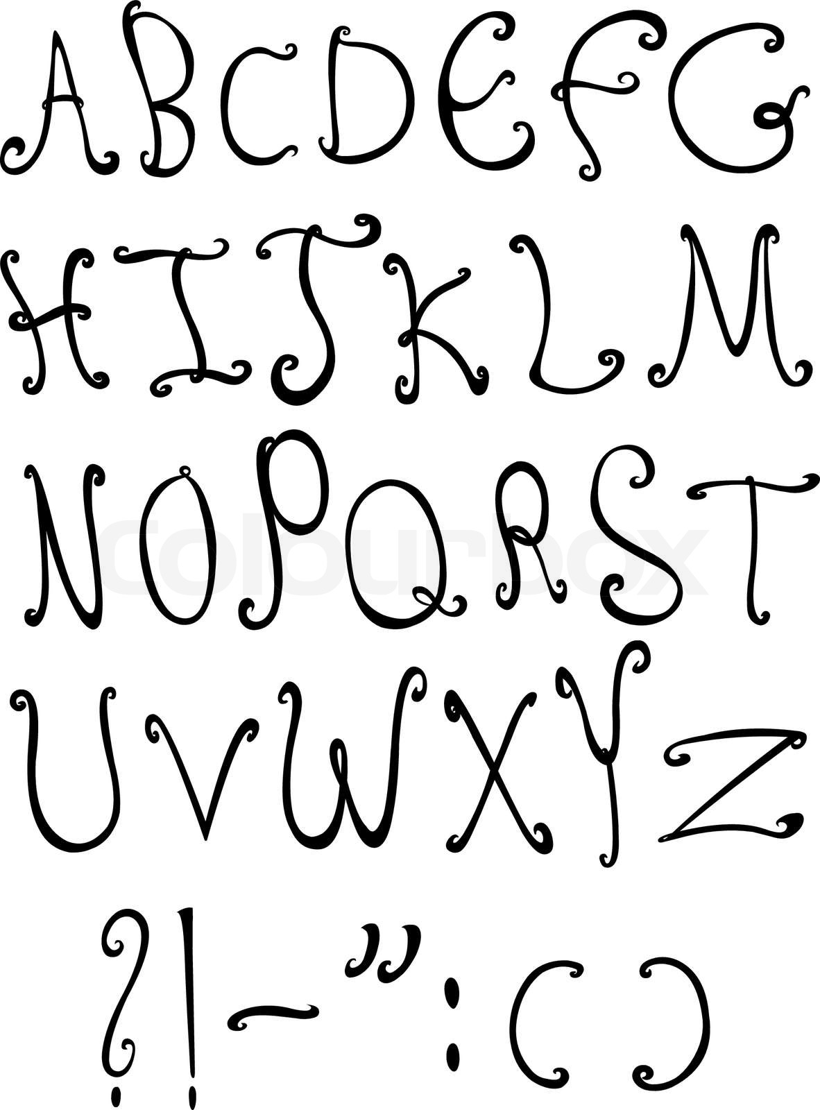 Curly letters | Stock vector | Colourbox