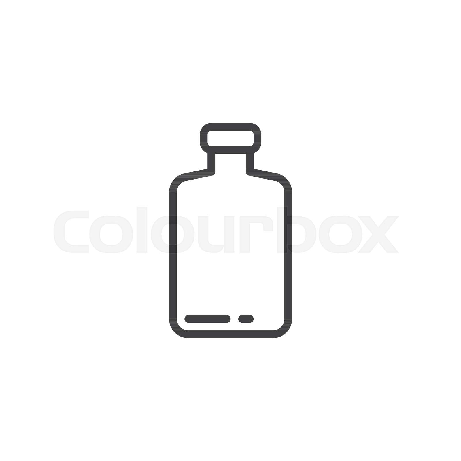 Empty bottle outline icon | Stock vector | Colourbox