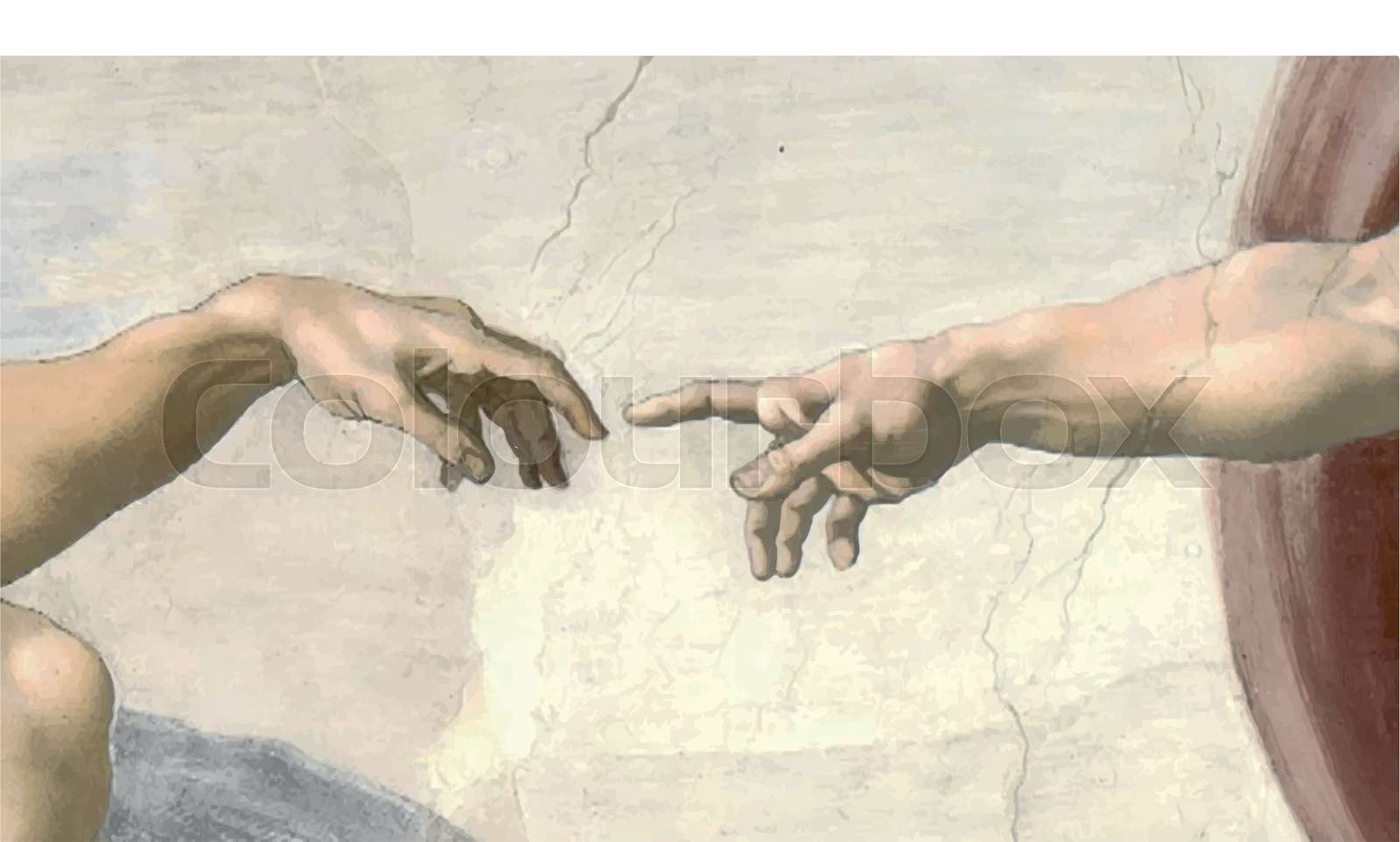 Vector The Creation of Adam | Stock vector | Colourbox