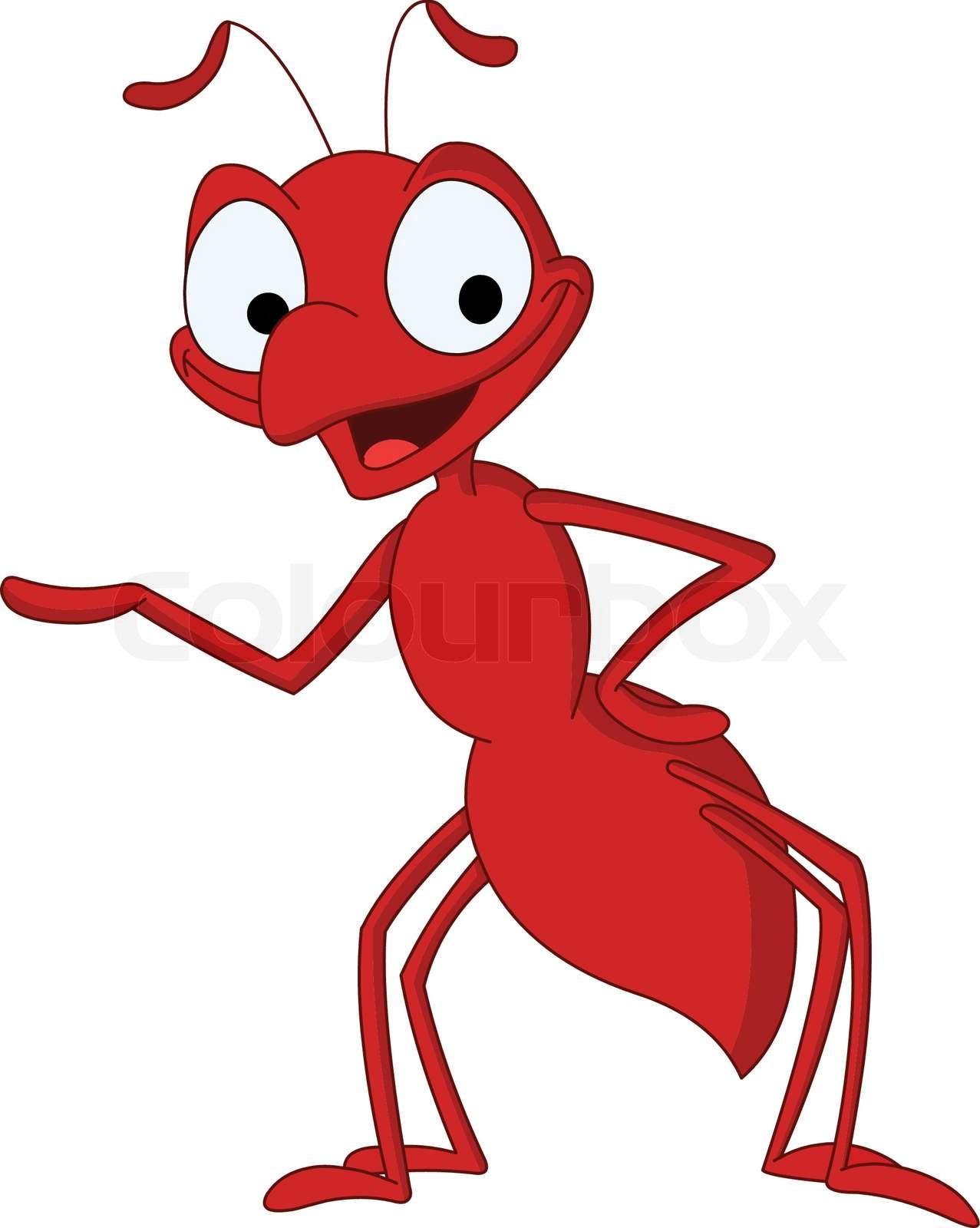Cute Ant Presenting Stock Vector Colourbox