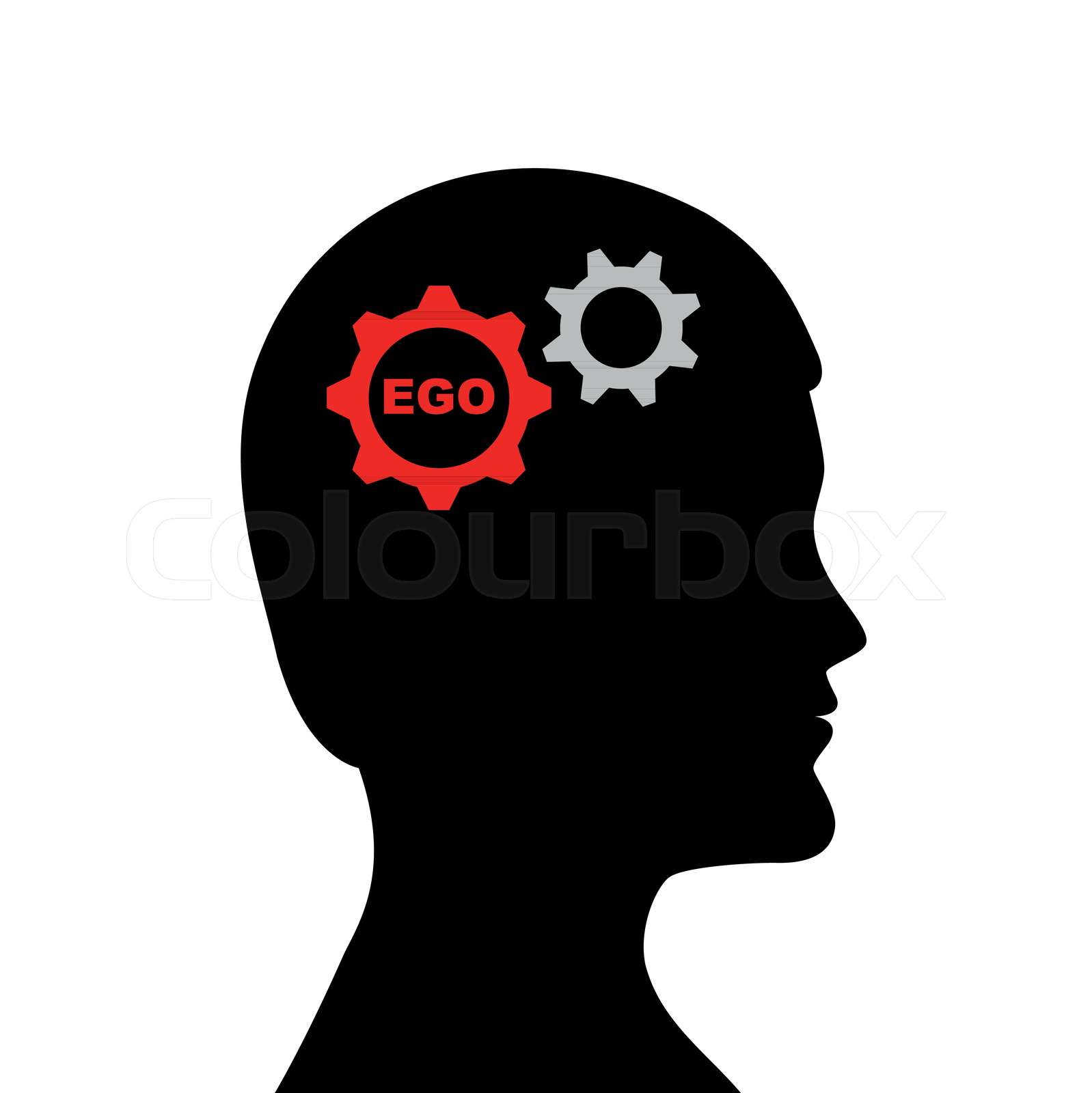brain, ego, gear | Stock vector | Colourbox