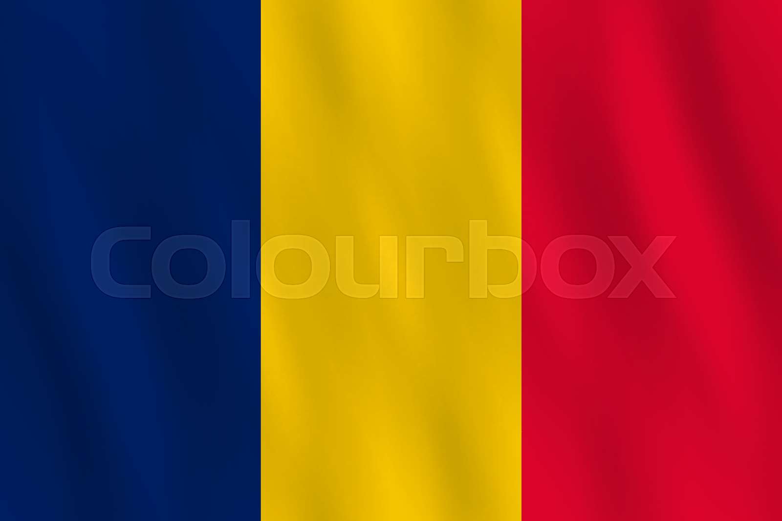 Chad flag with waving effect, official proportion. | Stock vector ...