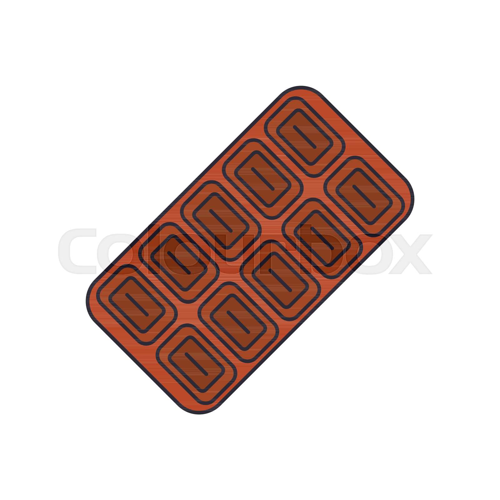 Chocolate icon, cartoon style | Stock vector | Colourbox