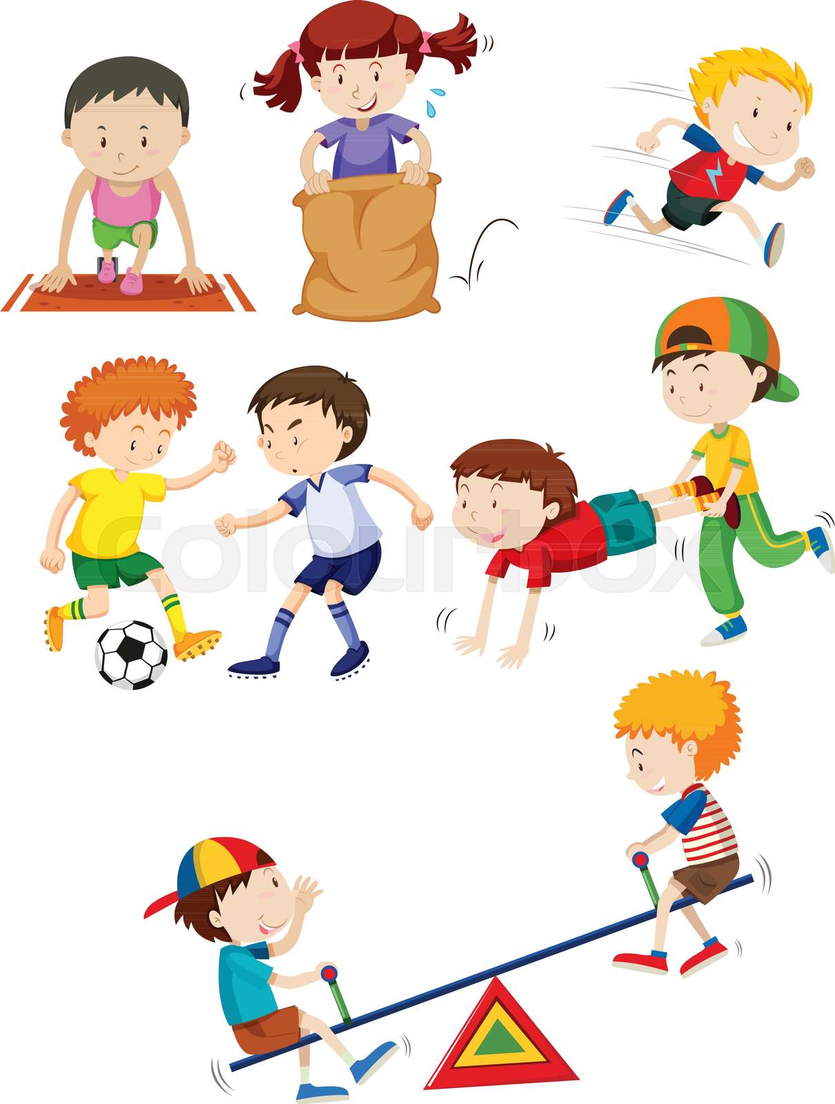 Young children and activity | Stock vector | Colourbox