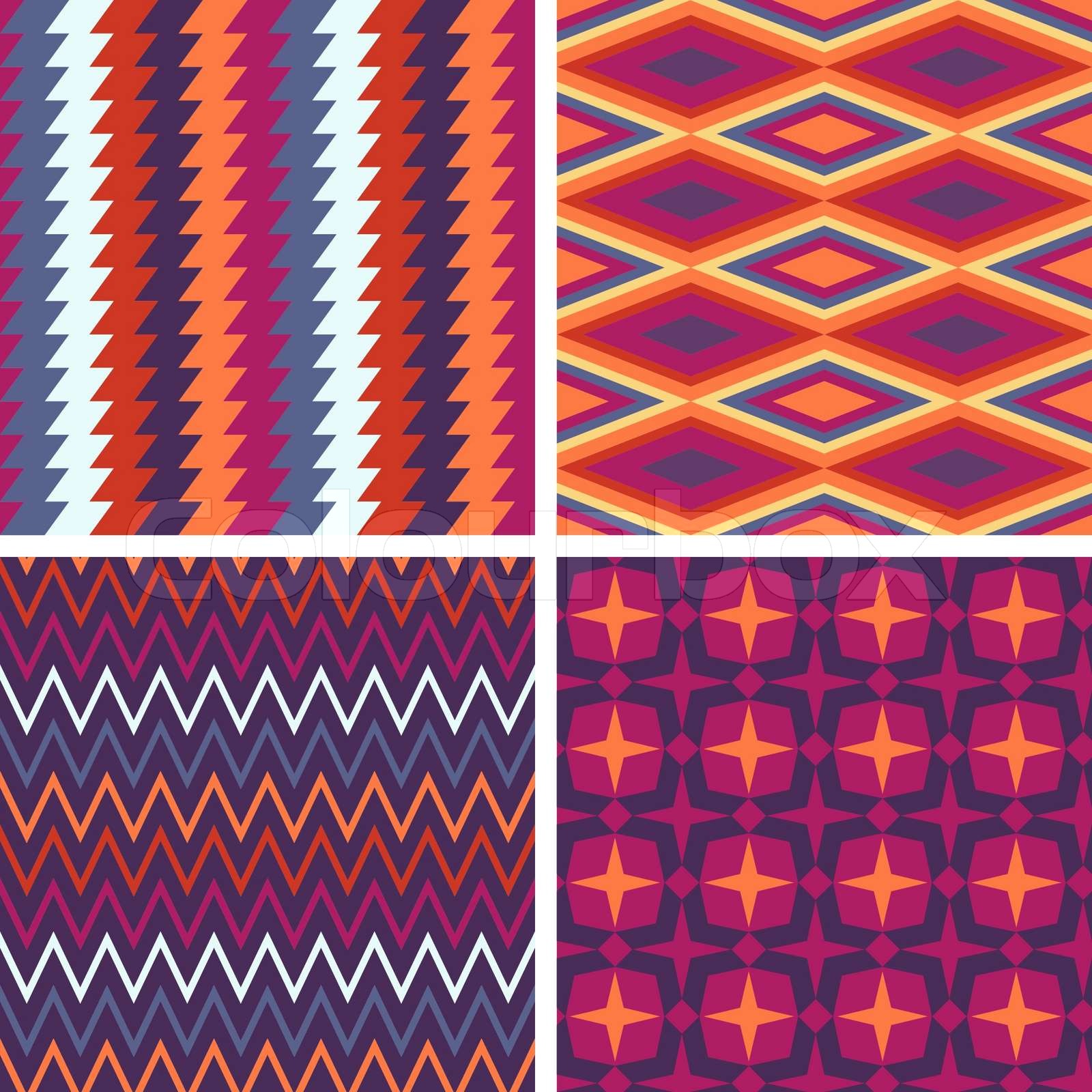 Abstract pattern collection Colorful vector illustration | Stock vector ...