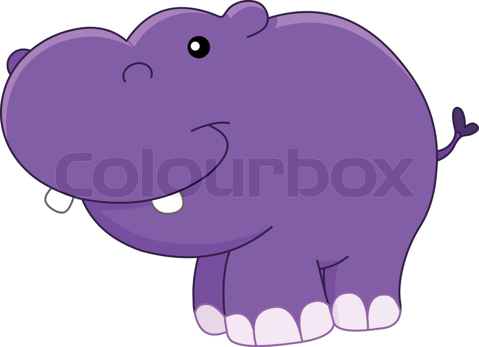 Clip Art Hippo Purple