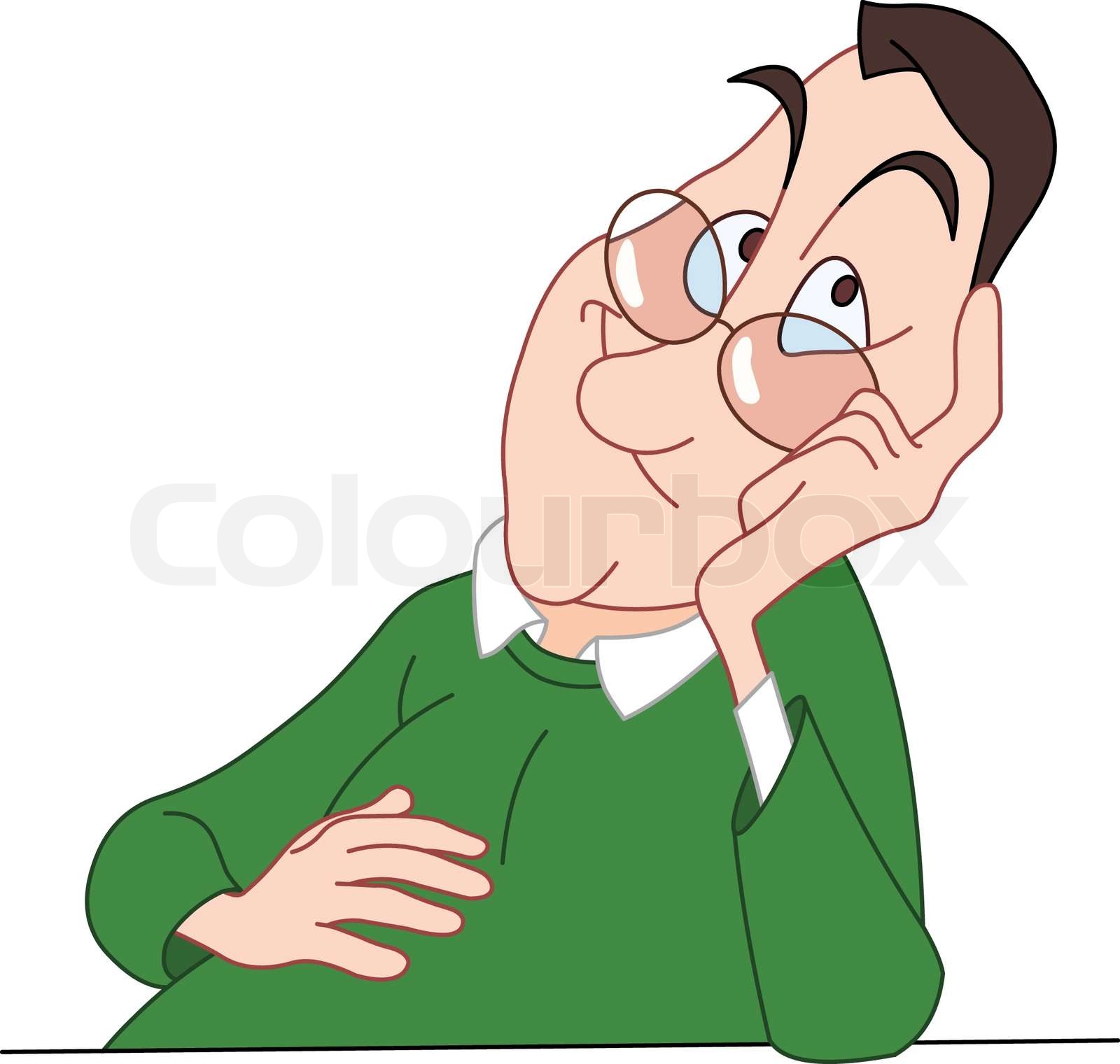 Bored man | Stock vector | Colourbox