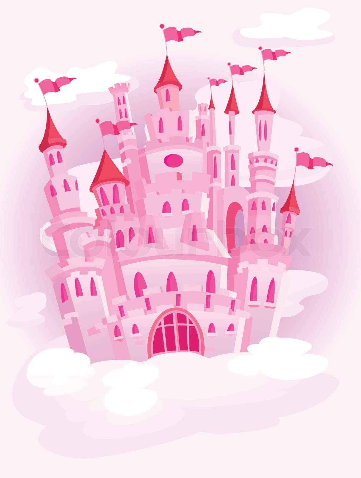 Magic castle in the sky | Stock vector | Colourbox