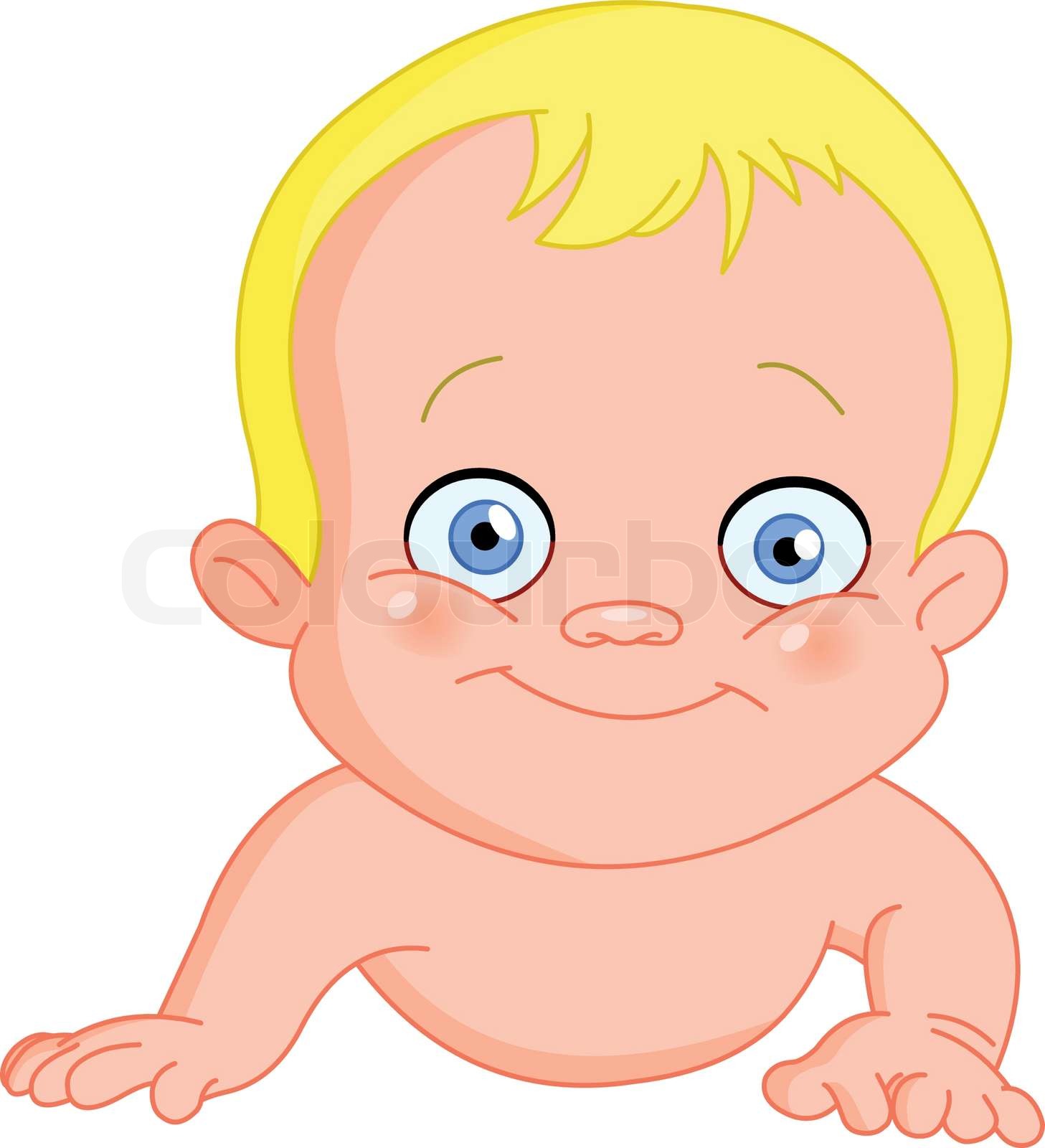 Cute crawling baby | Stock vector | Colourbox