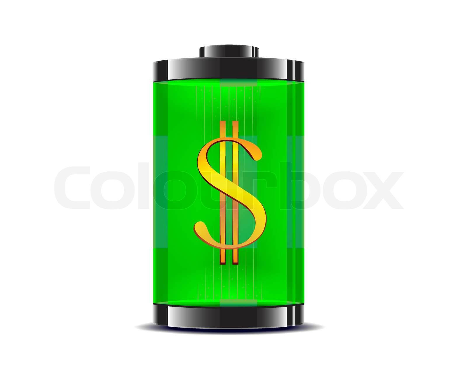 Battery money | Stock vector | Colourbox