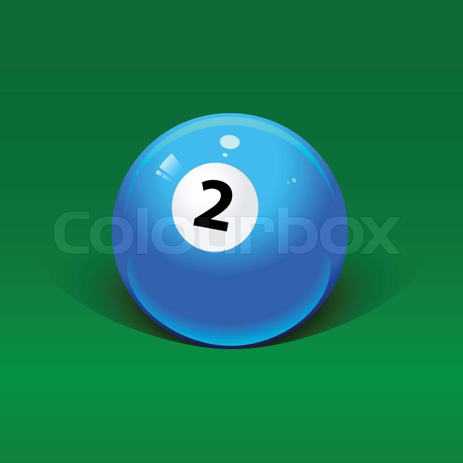 blue billiard ball number two | Stock vector | Colourbox