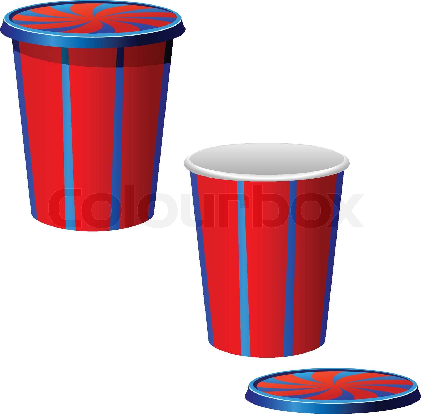Vector illustration of a plastic cups | Stock vector | Colourbox