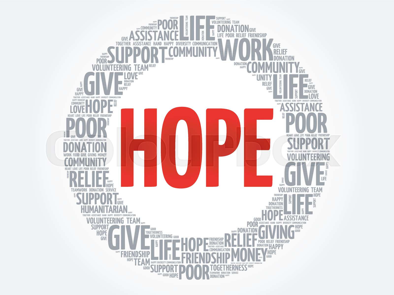 HOPE word cloud collage | Stock vector | Colourbox
