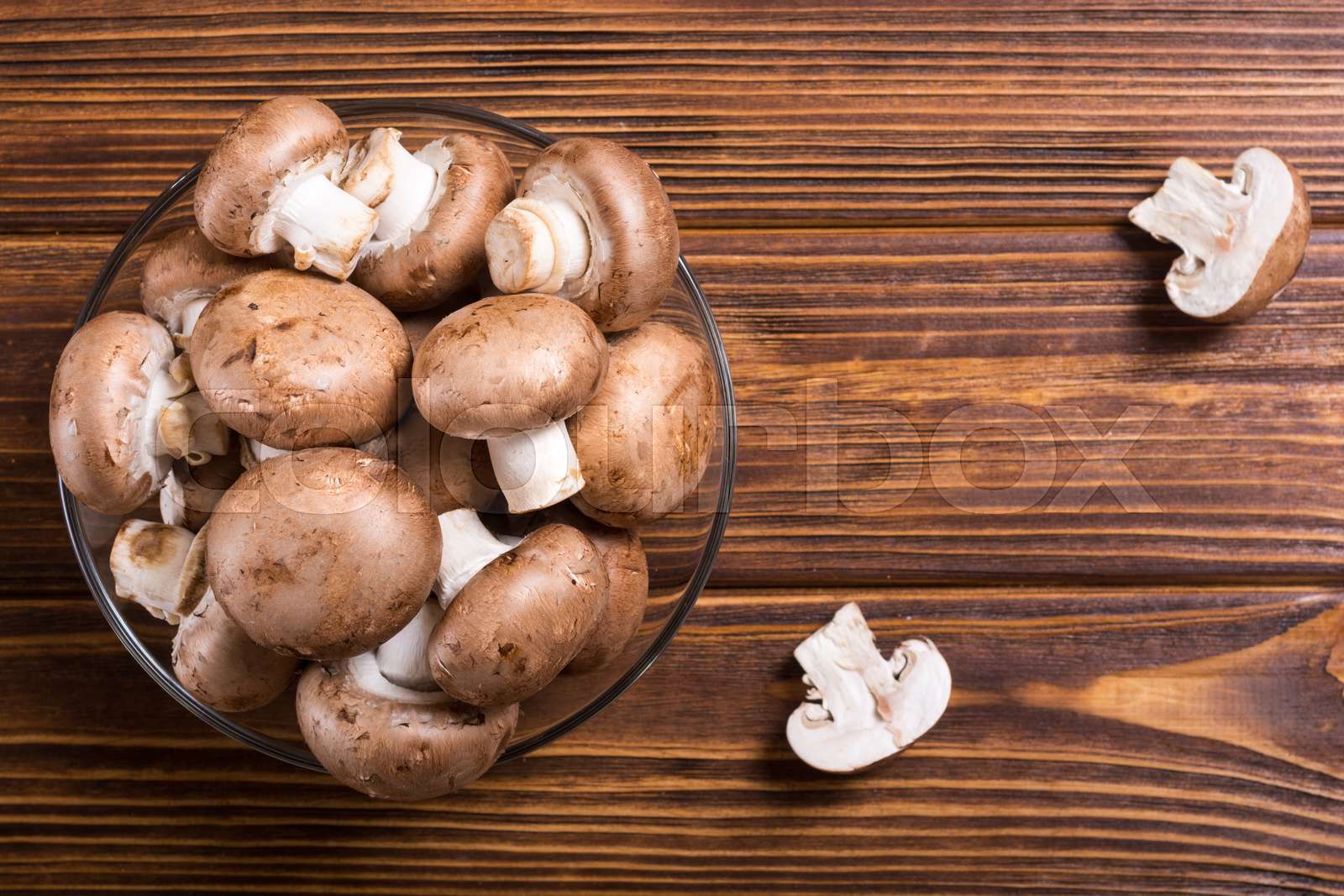 Fresh raw royal champignon | Stock image | Colourbox