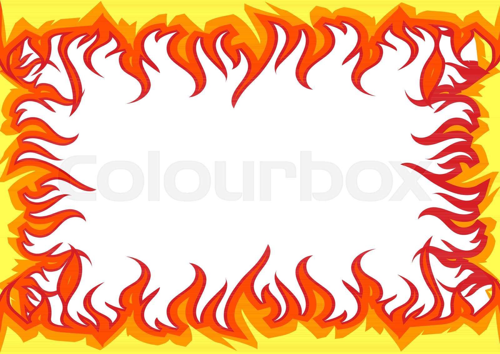 Fire Flames frame | Stock vector | Colourbox
