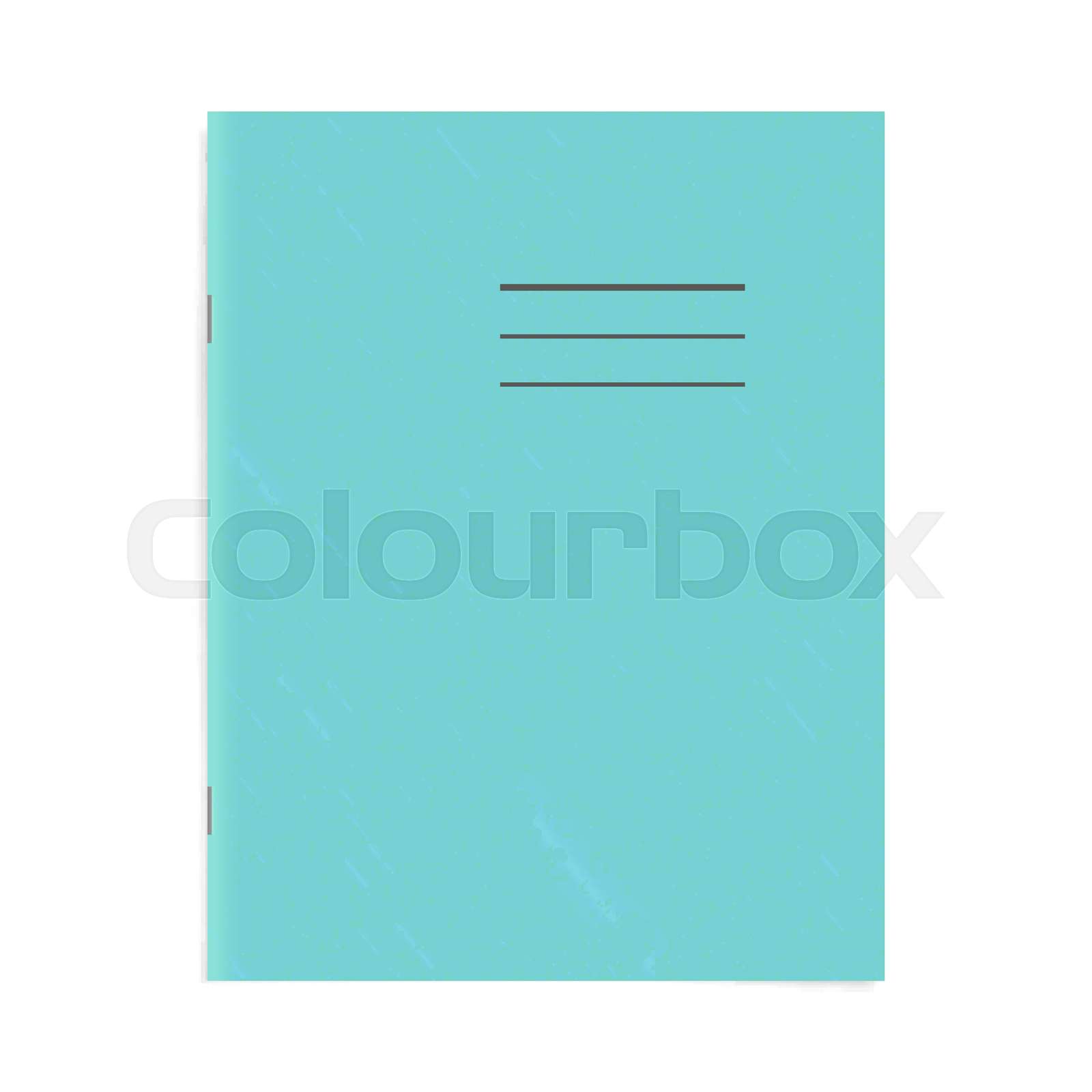 Exercise book cover template. Blank school workbook top page. | Stock ...