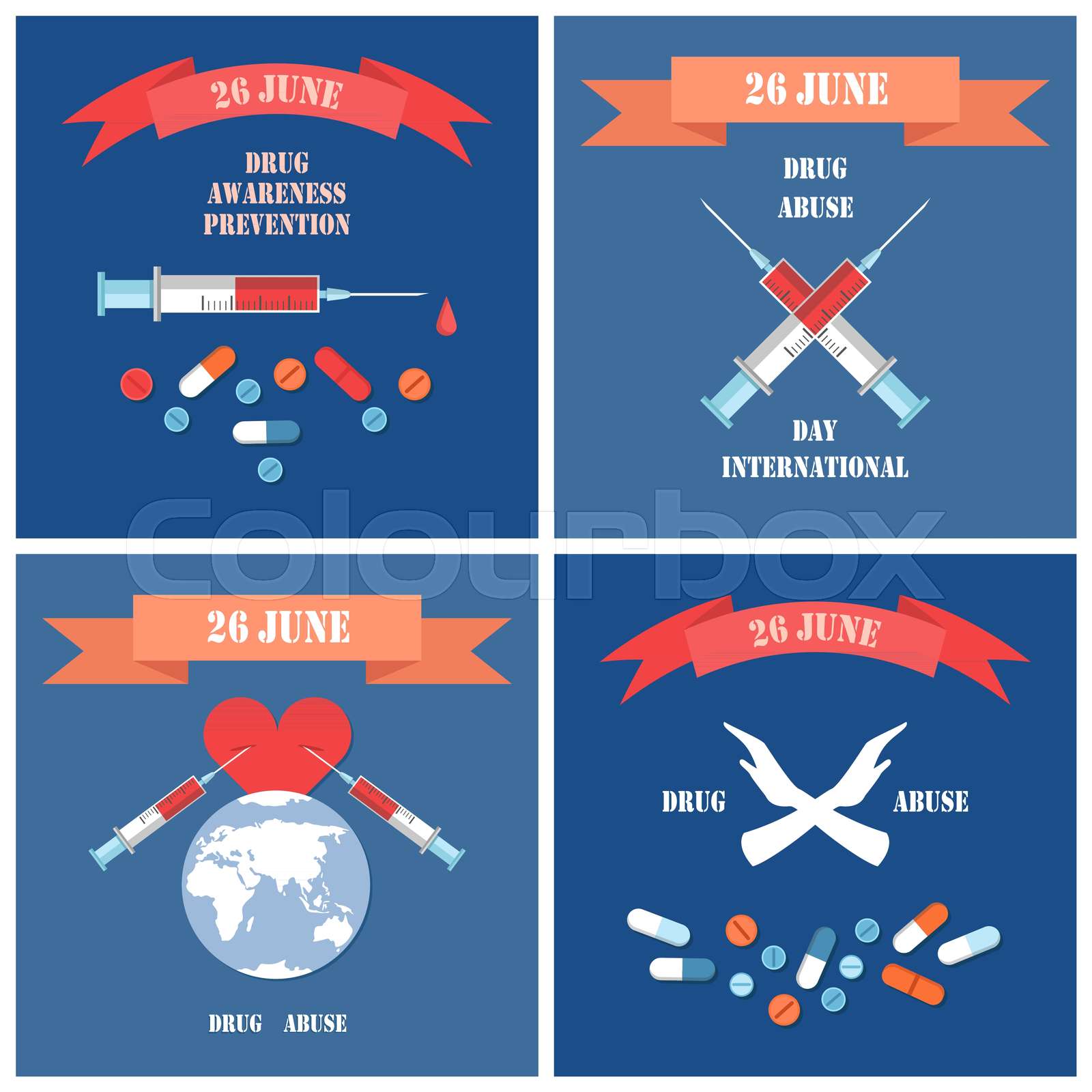 Drug Abuse Posters Syringes Blood, Stop Narcotics | Stock vector ...