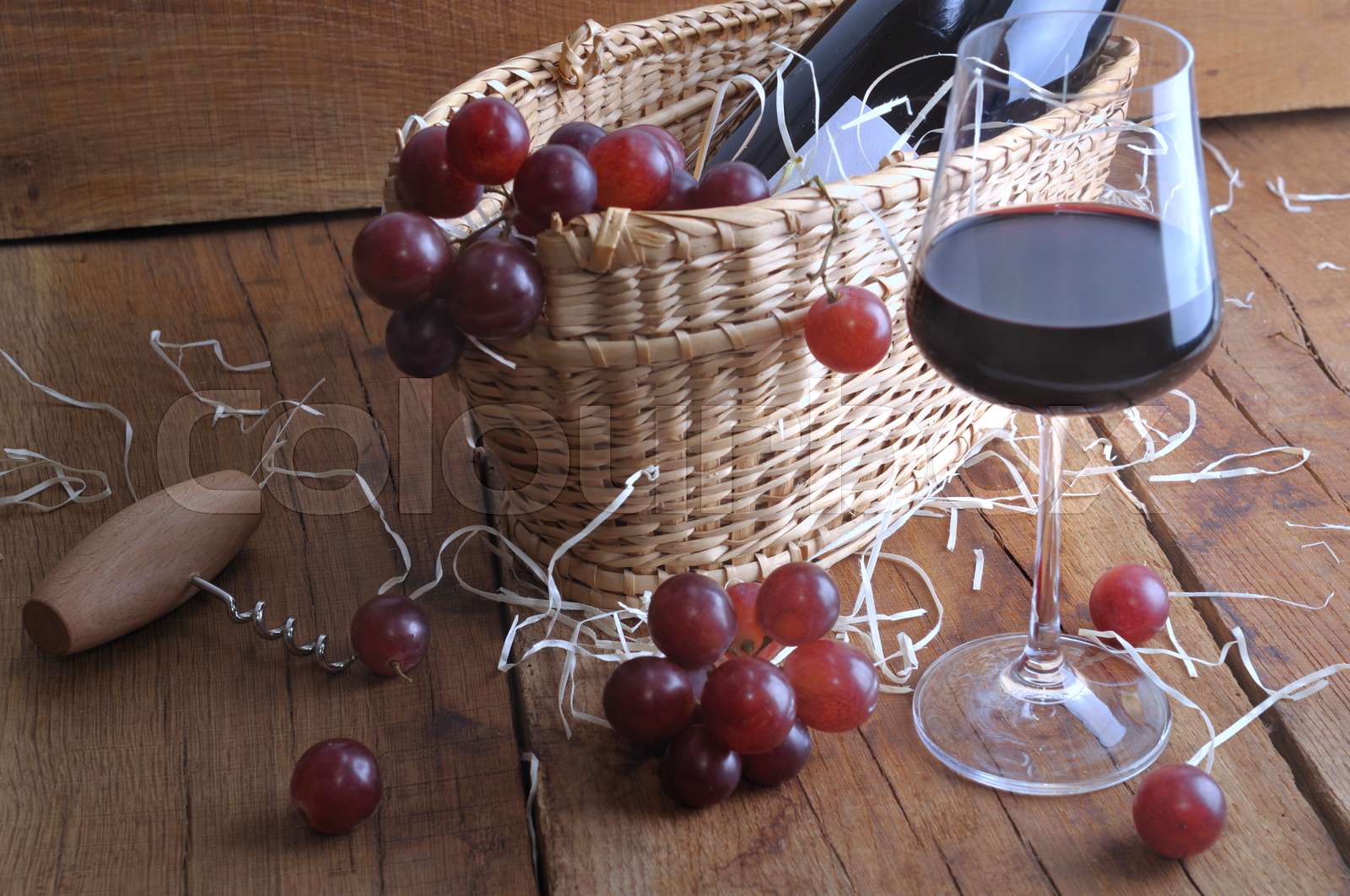 wine glass and grapes | Stock image | Colourbox