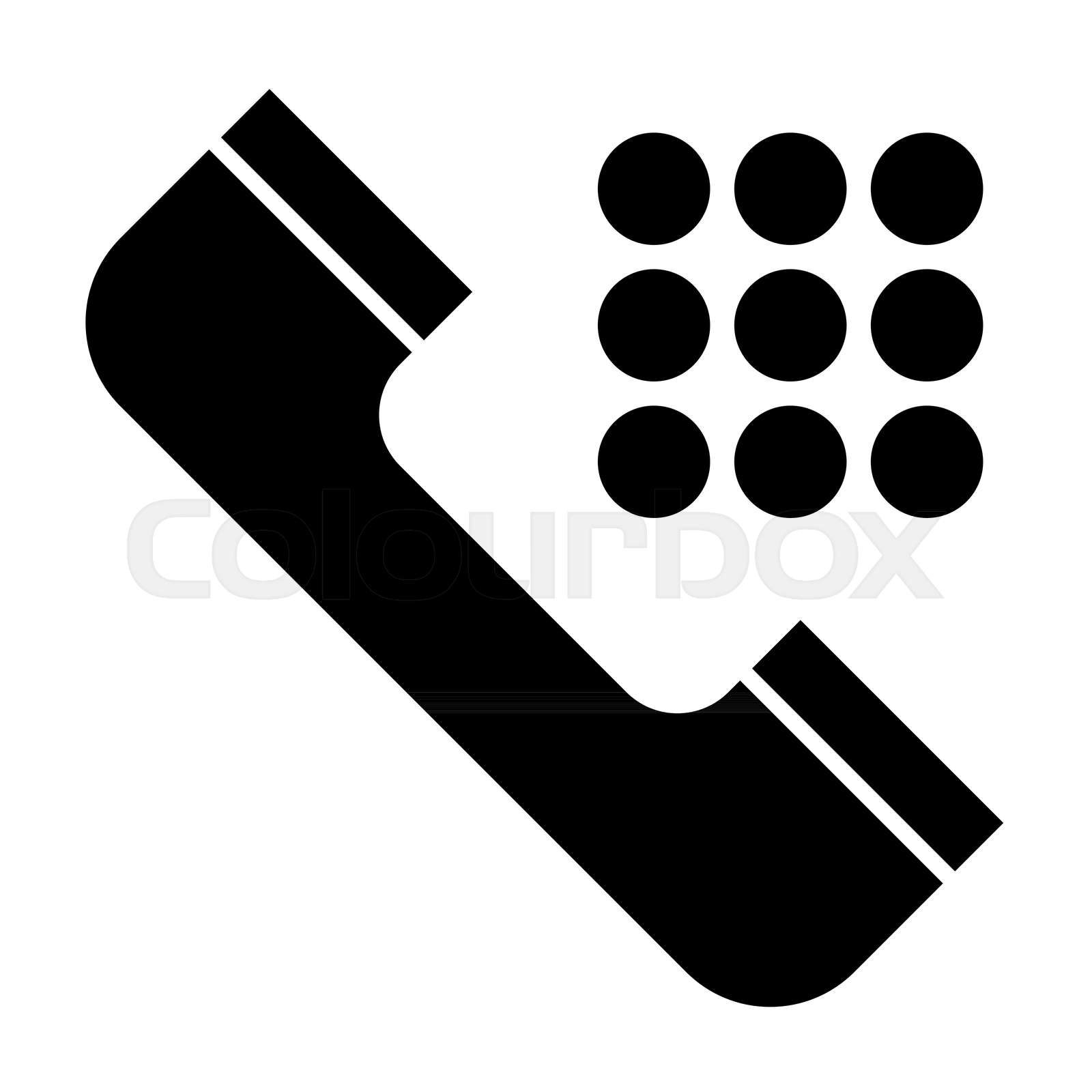 Call number solid icon. Phone vector illustration isolated on white ...