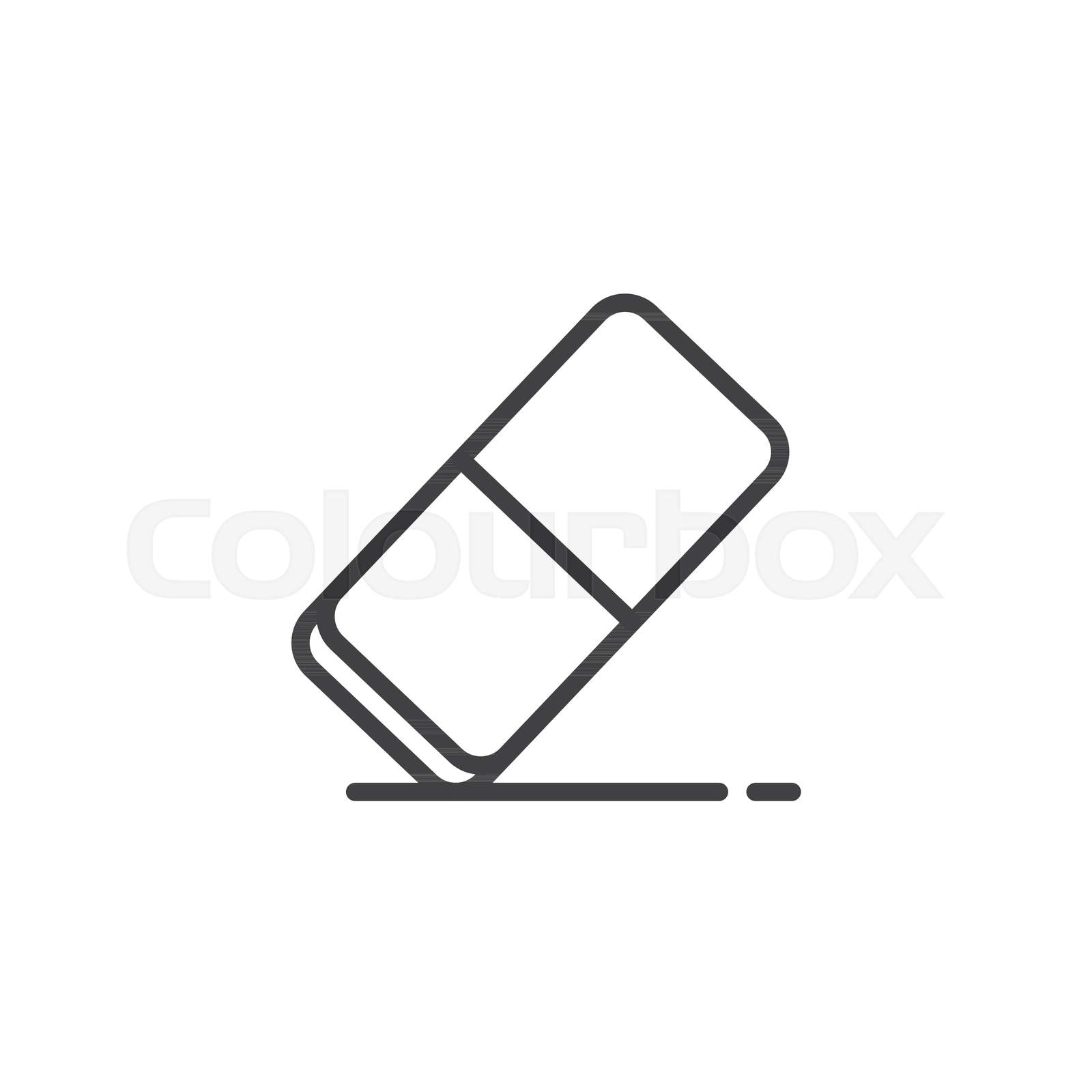 Eraser outline icon | Stock vector | Colourbox