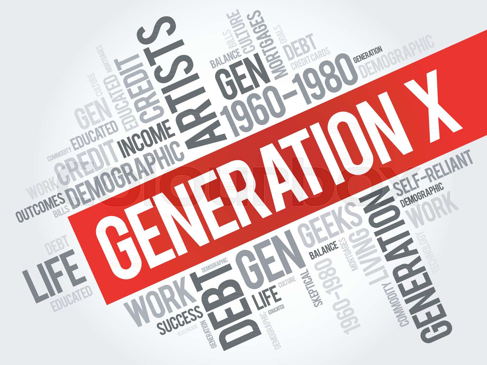 Generation X Word Cloud | Stock vector | Colourbox