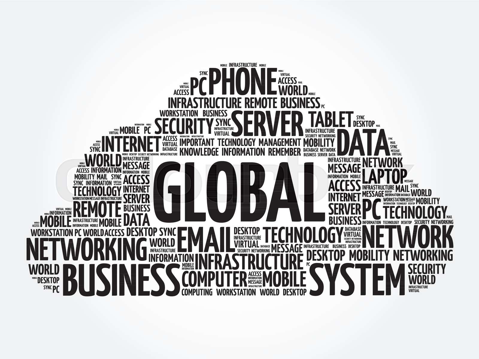 GLOBAL word cloud collage | Stock vector | Colourbox