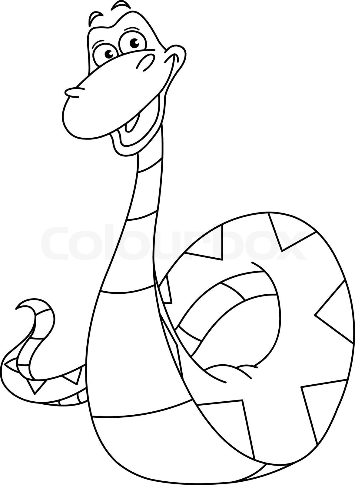 Outlined snake | Stock vector | Colourbox