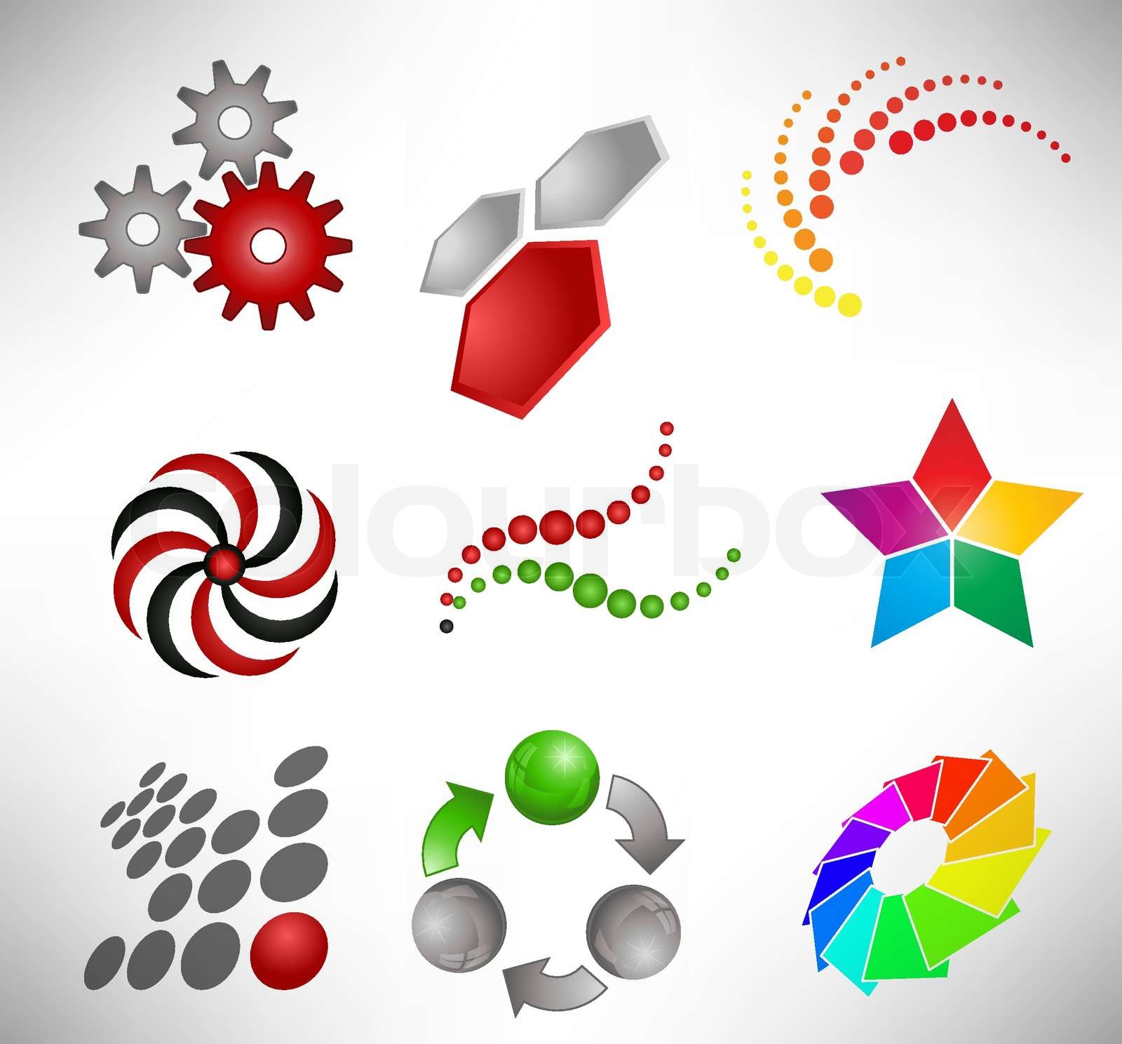 Abstract icons | Stock vector | Colourbox