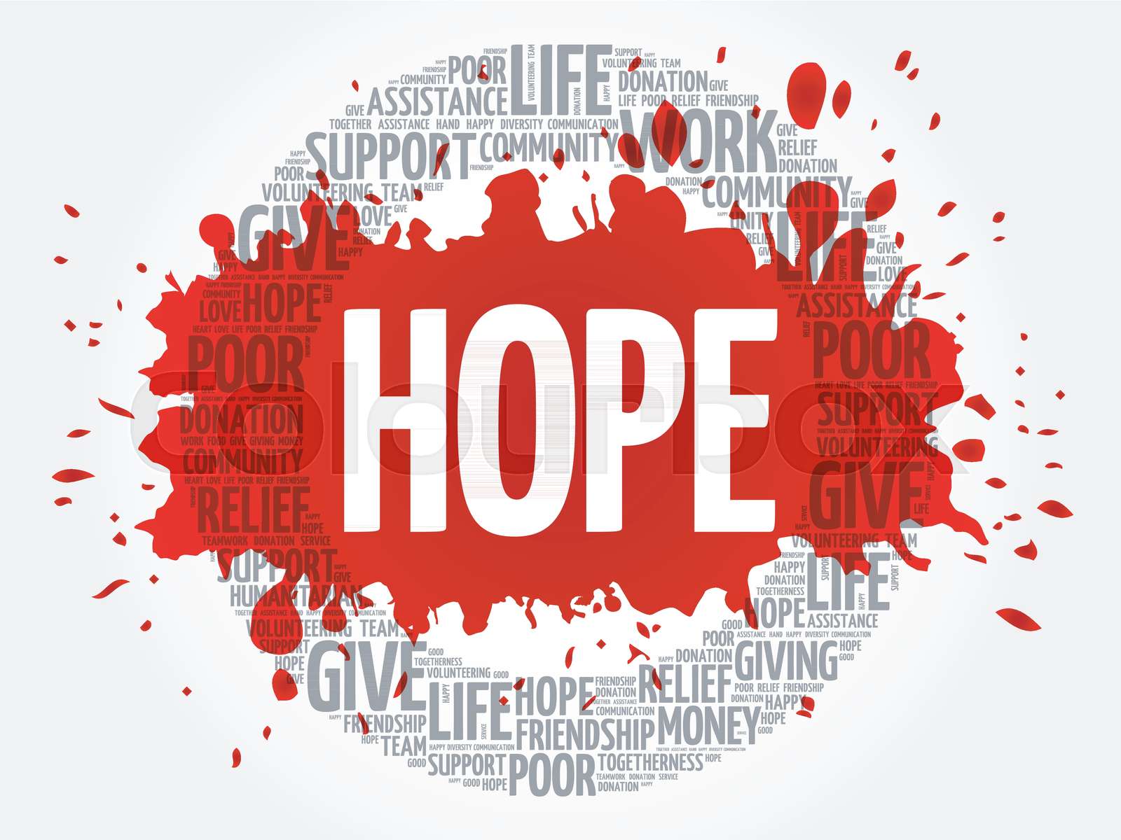 HOPE word cloud collage | Stock vector | Colourbox