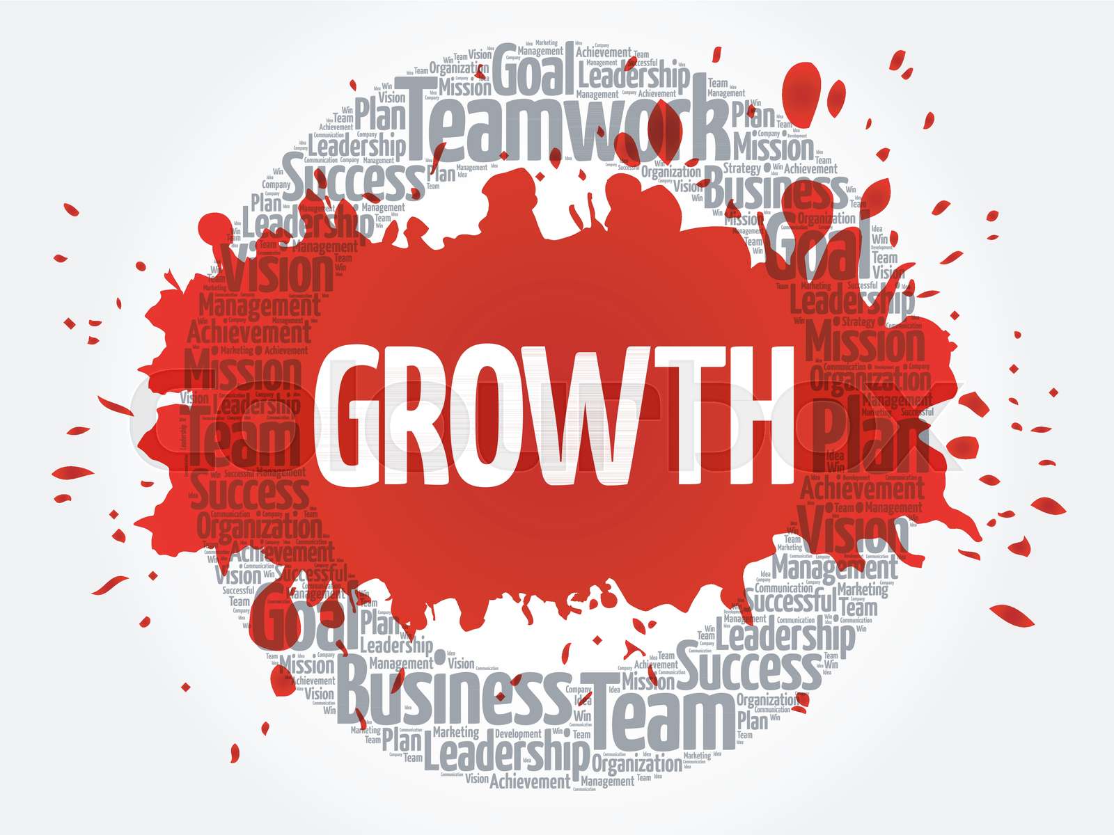 Growth circle word cloud | Stock vector | Colourbox