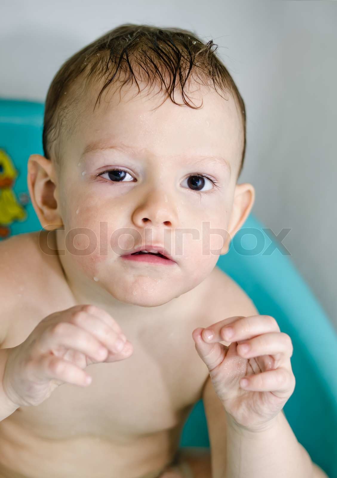 Washing boy | Stock image | Colourbox