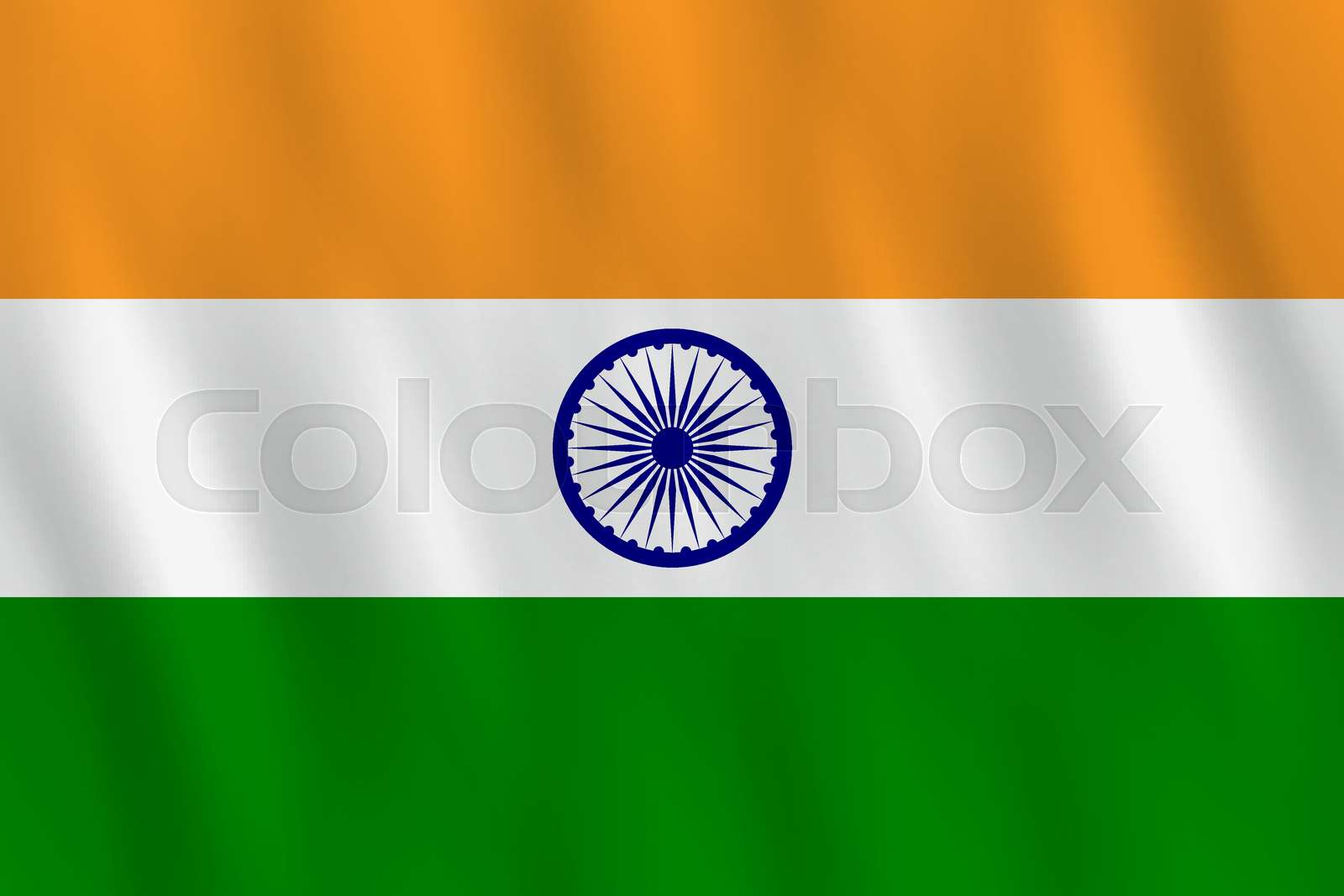 India flag with waving effect, official proportion. | Stock vector ...