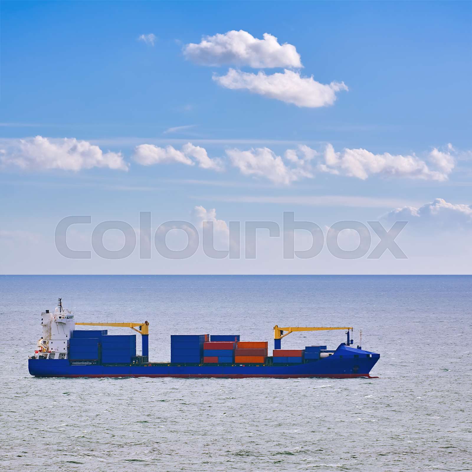 Container Ship in the Sea | Stock image | Colourbox