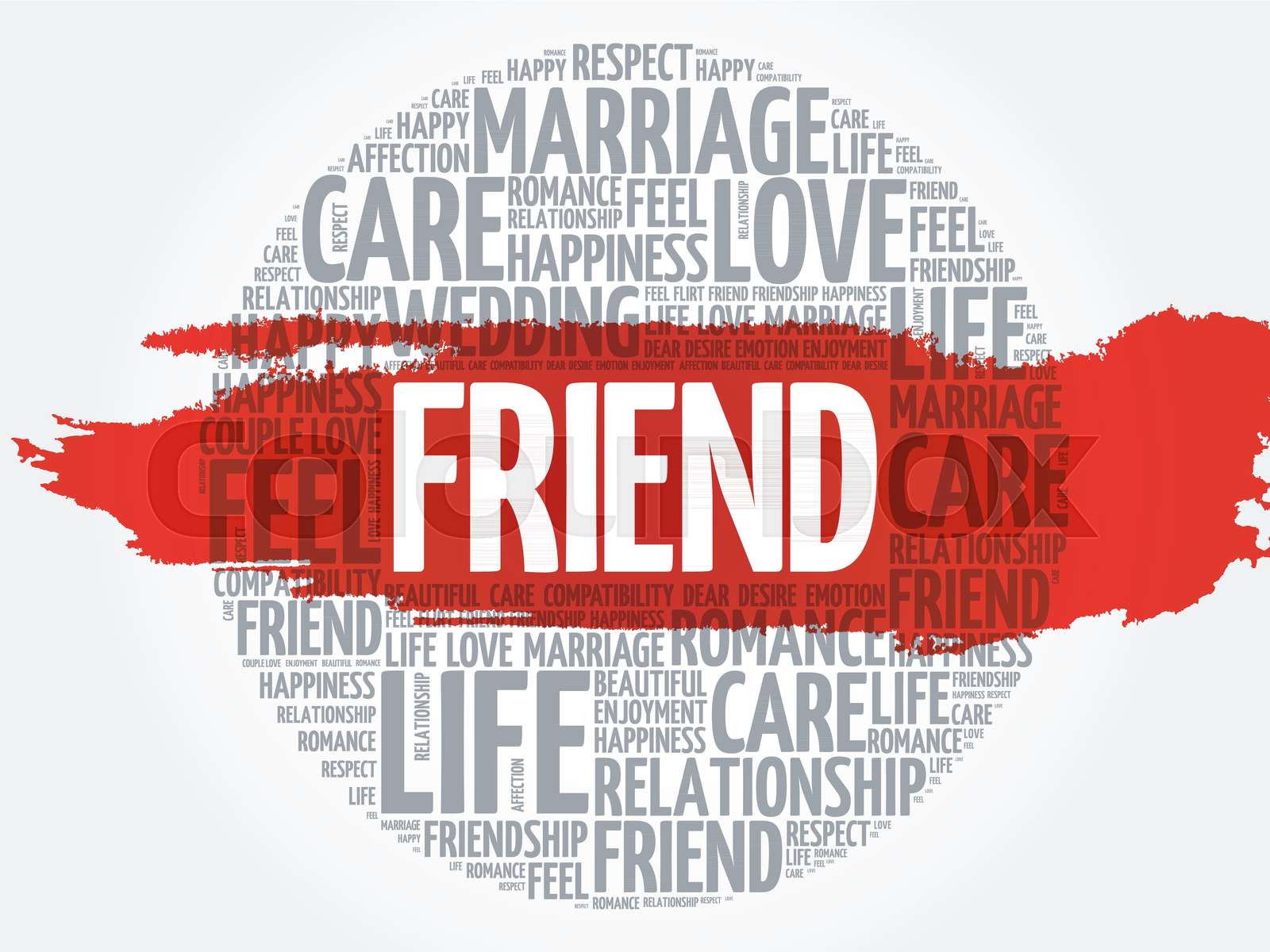 Friend circle word cloud collage | Stock vector | Colourbox