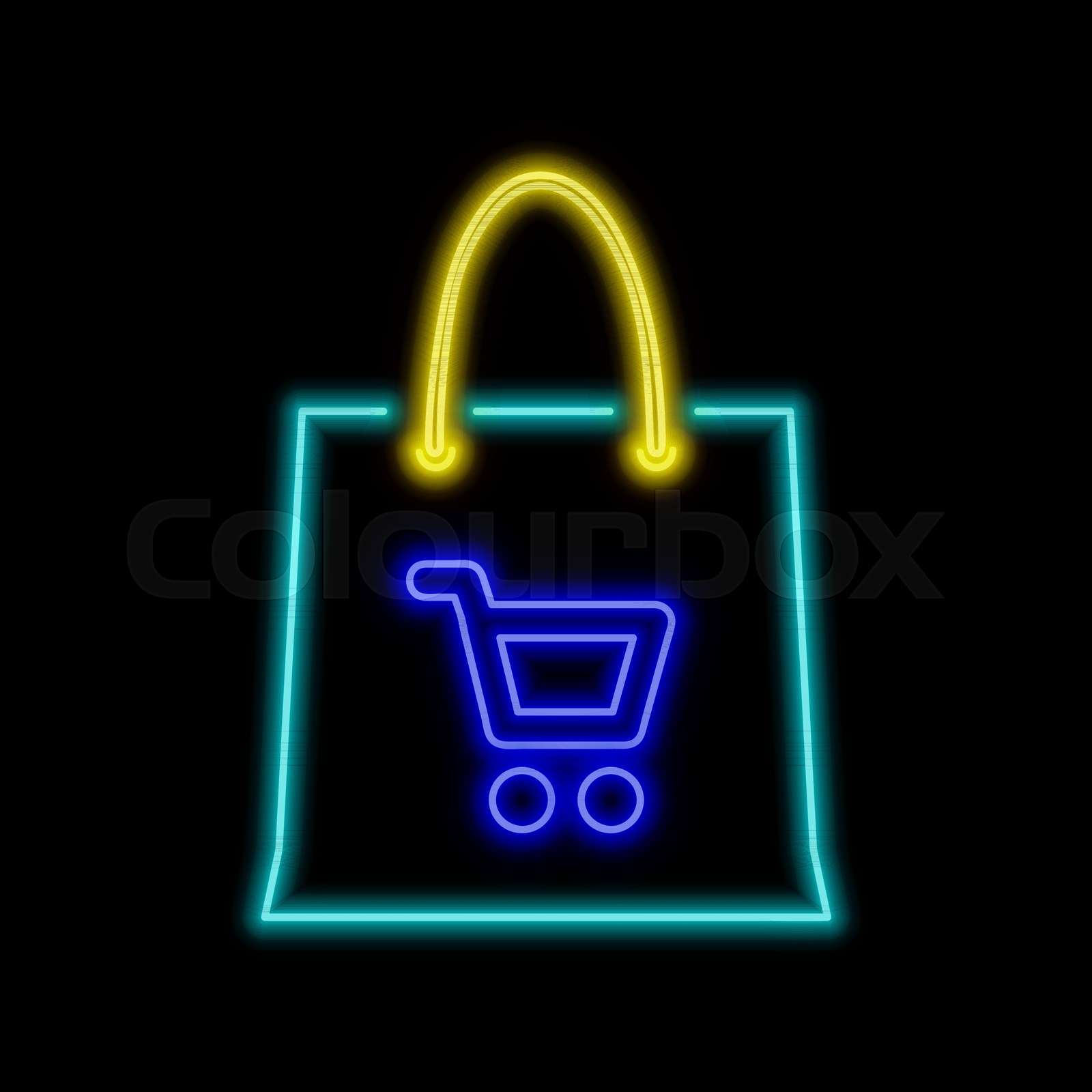Black Shopping Bag Icon