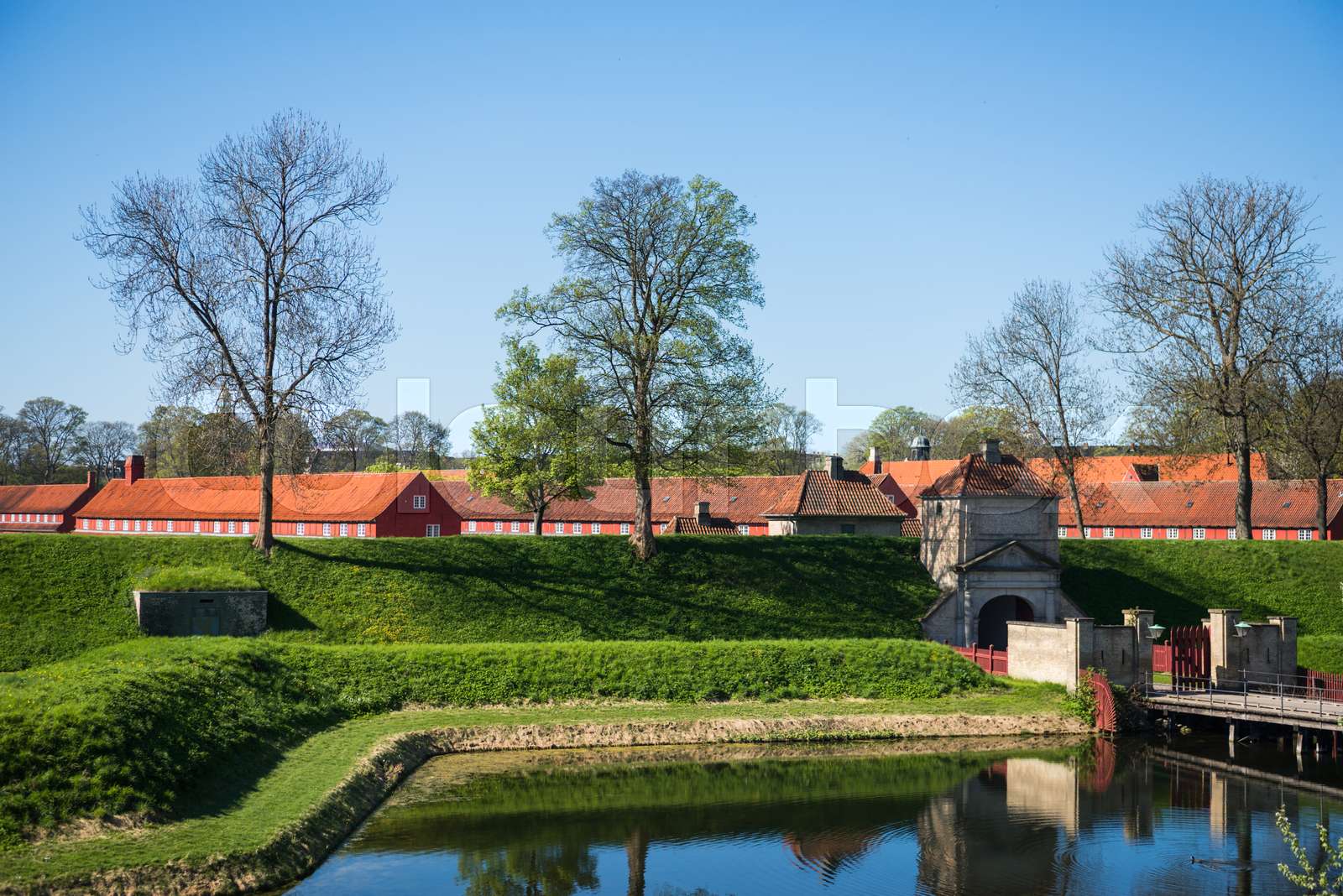 beautiful famous Kastellet or Citadel in copenhagen, denmark | Stock ...