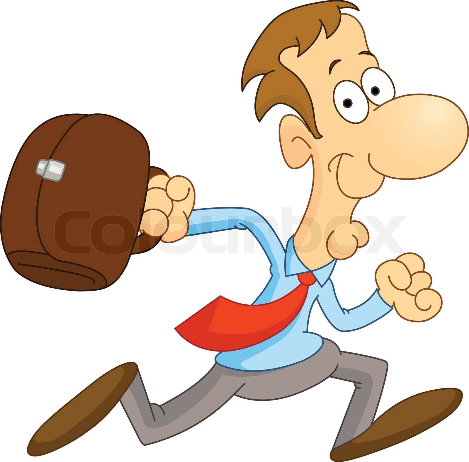 Cartoon businessman running | Stock vector | Colourbox