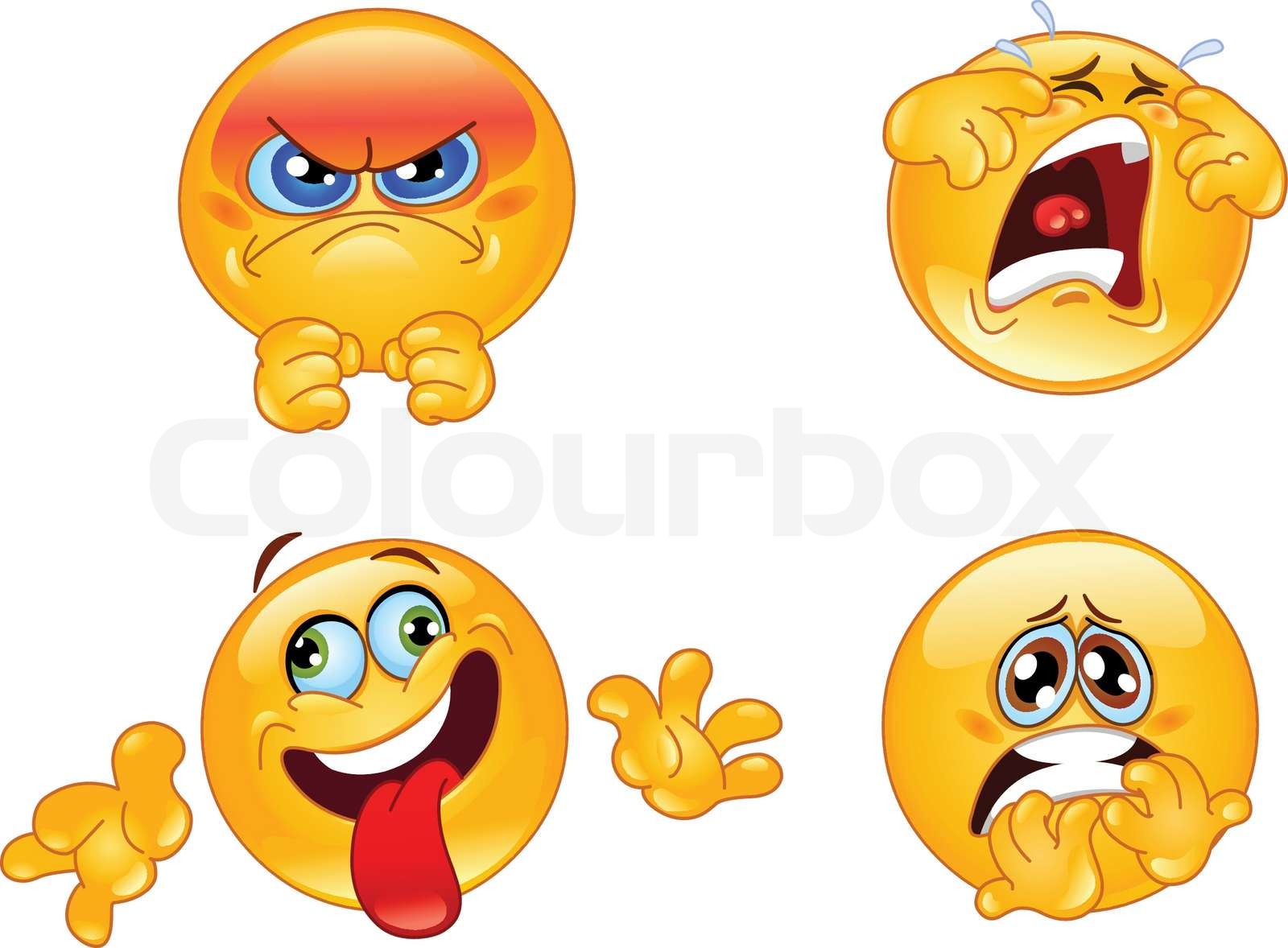 Emotions Emoticons | Stock-Vektor | Colourbox